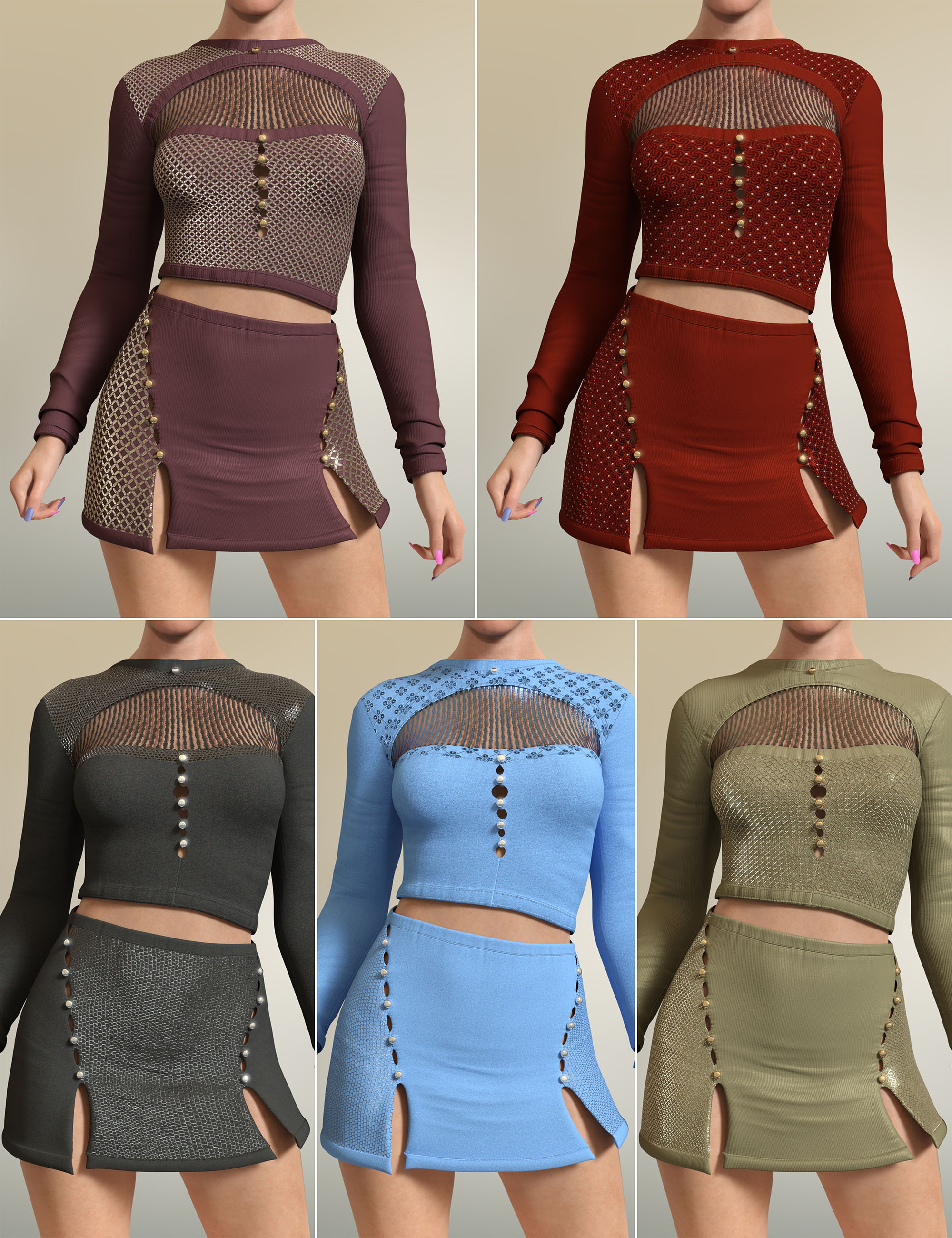 dForce Dina Outfit for Genesis 9 | Daz 3D