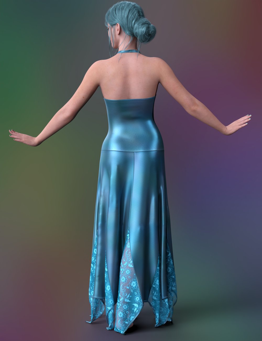 dForce LV Fantasy Halter Dress for Genesis 9 | Daz 3D