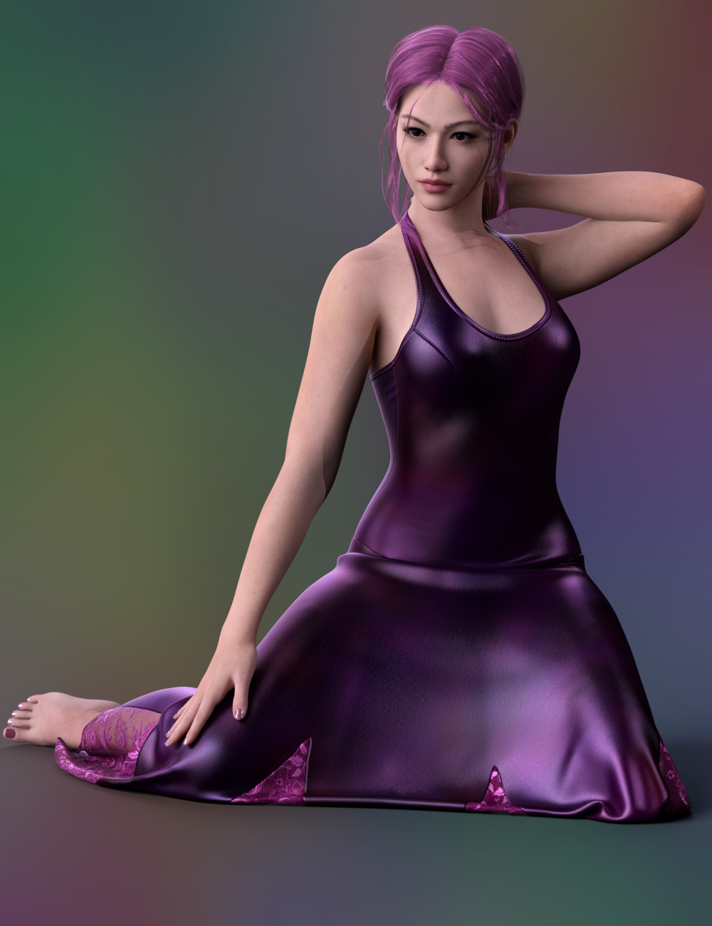 dForce LV Fantasy Halter Dress for Genesis 9 | Daz 3D