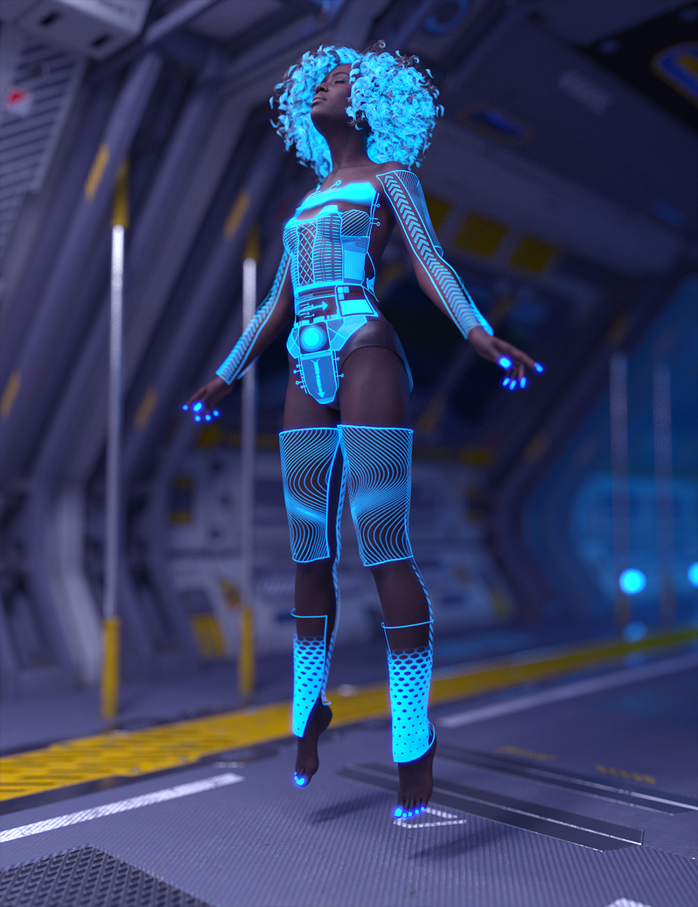Holo Shield Geoshells For Genesis 9 Daz 3d