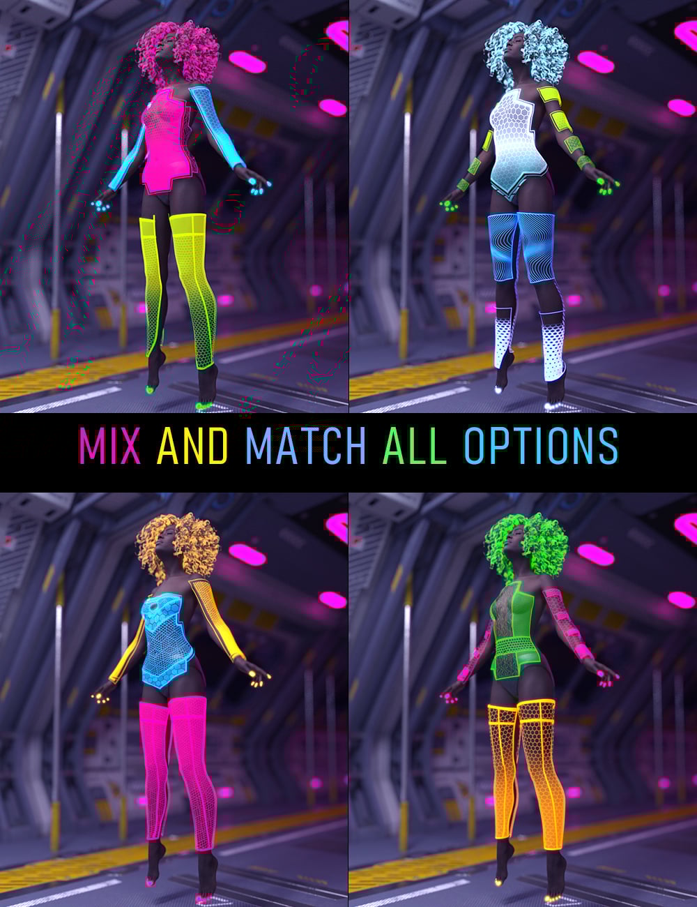 Holo Shield Geoshells for Genesis 9 | Daz 3D