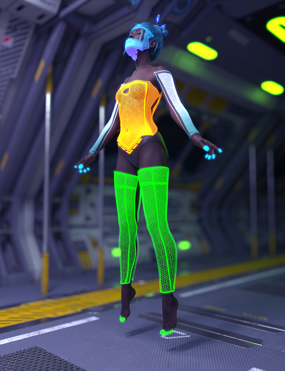 Holo Shield Geoshells For Genesis 9 Daz 3d