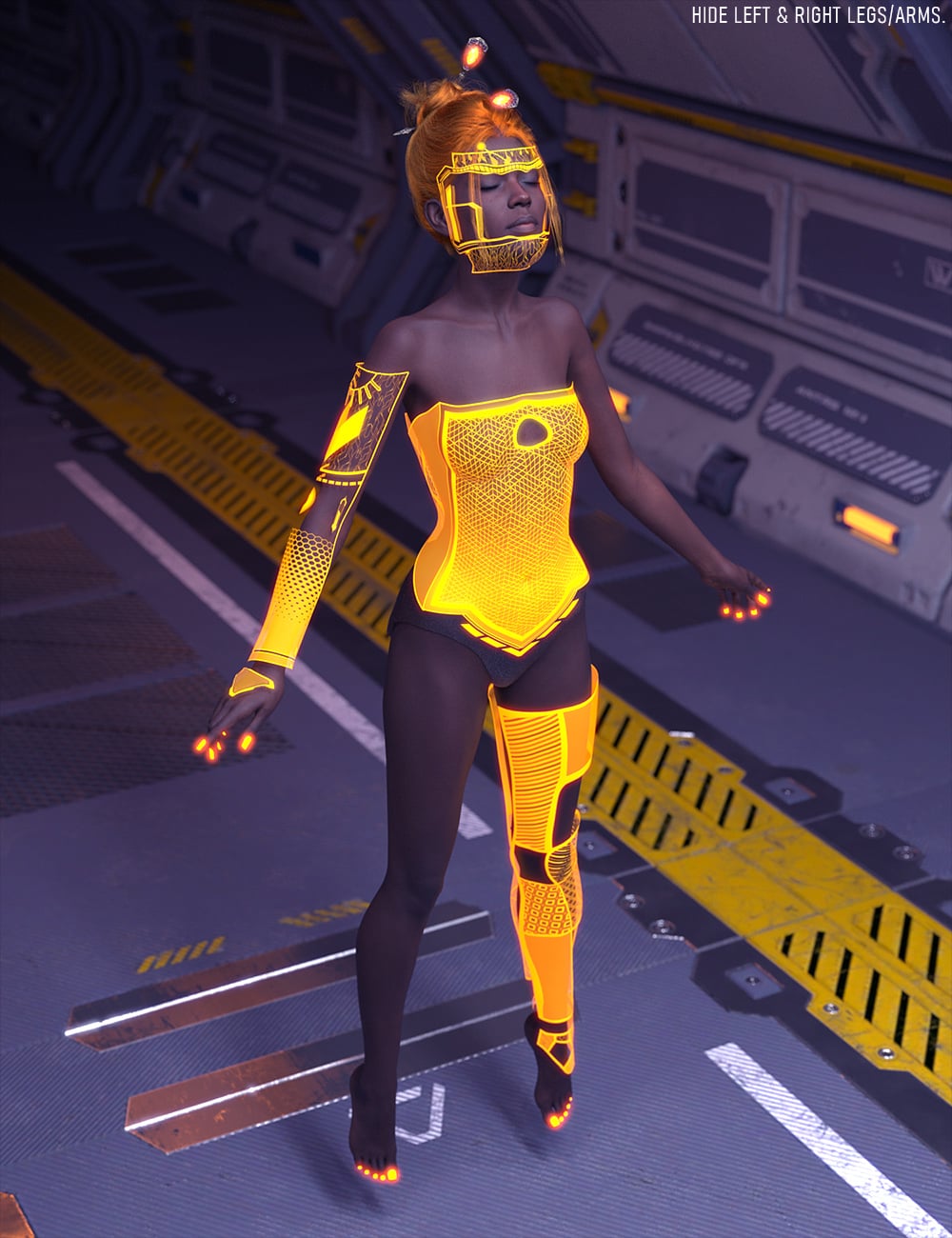 Holo Shield Geoshells for Genesis 9 | Daz 3D