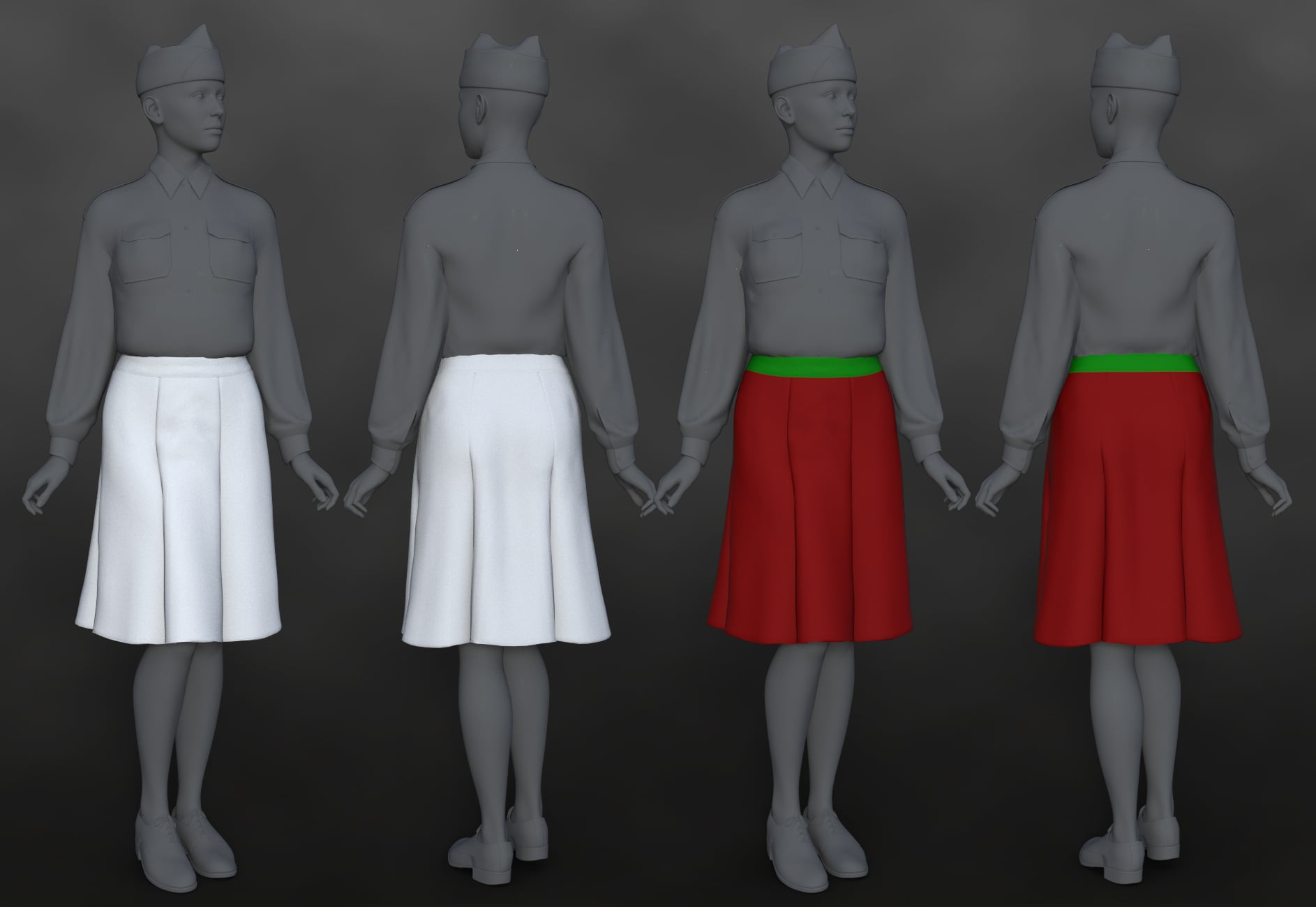 Female dForce Add-On for dForce Uniform Styles | Daz 3D