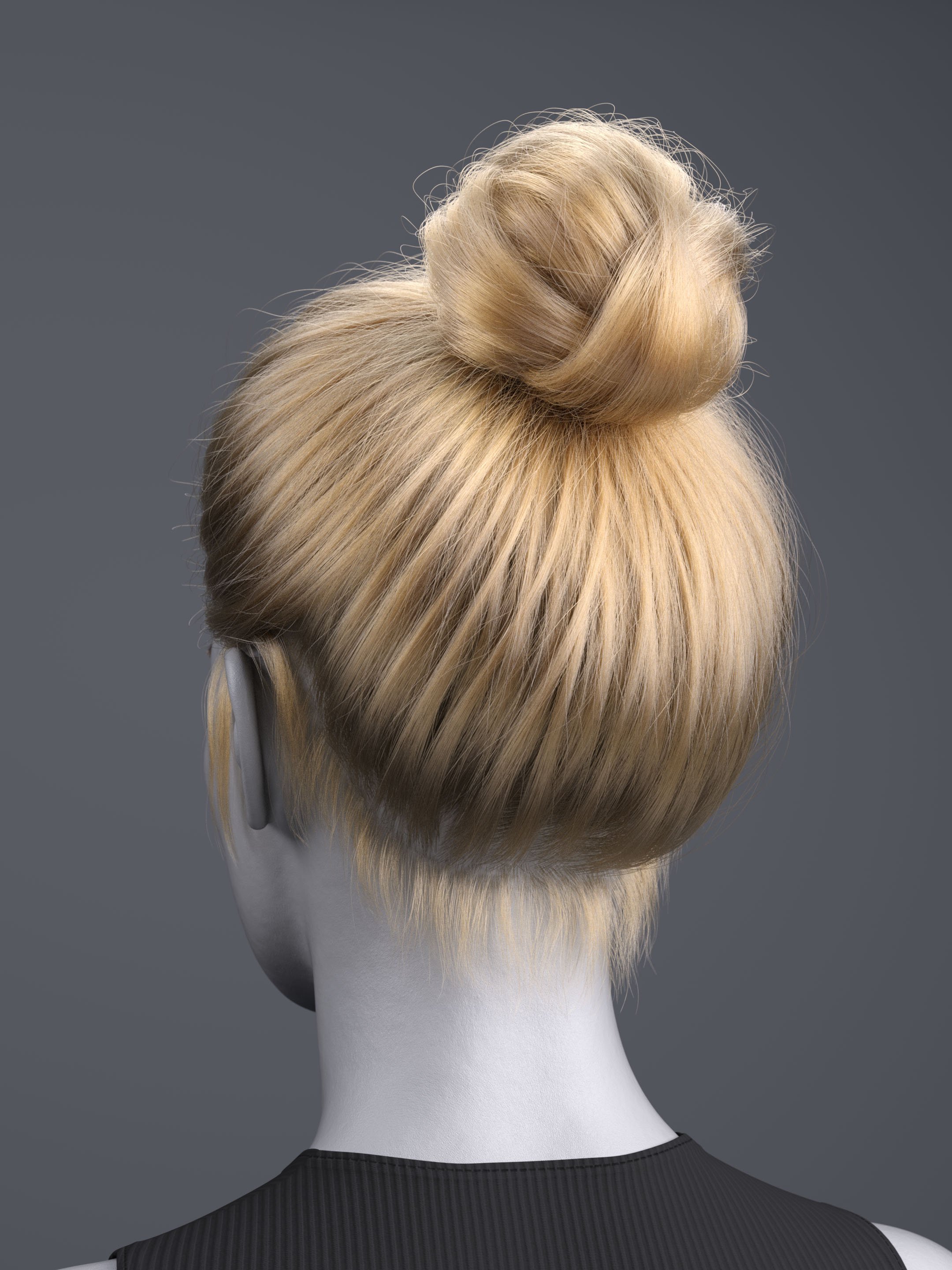 dForce FV Knot Updo Hair for Genesis 9 | Daz 3D