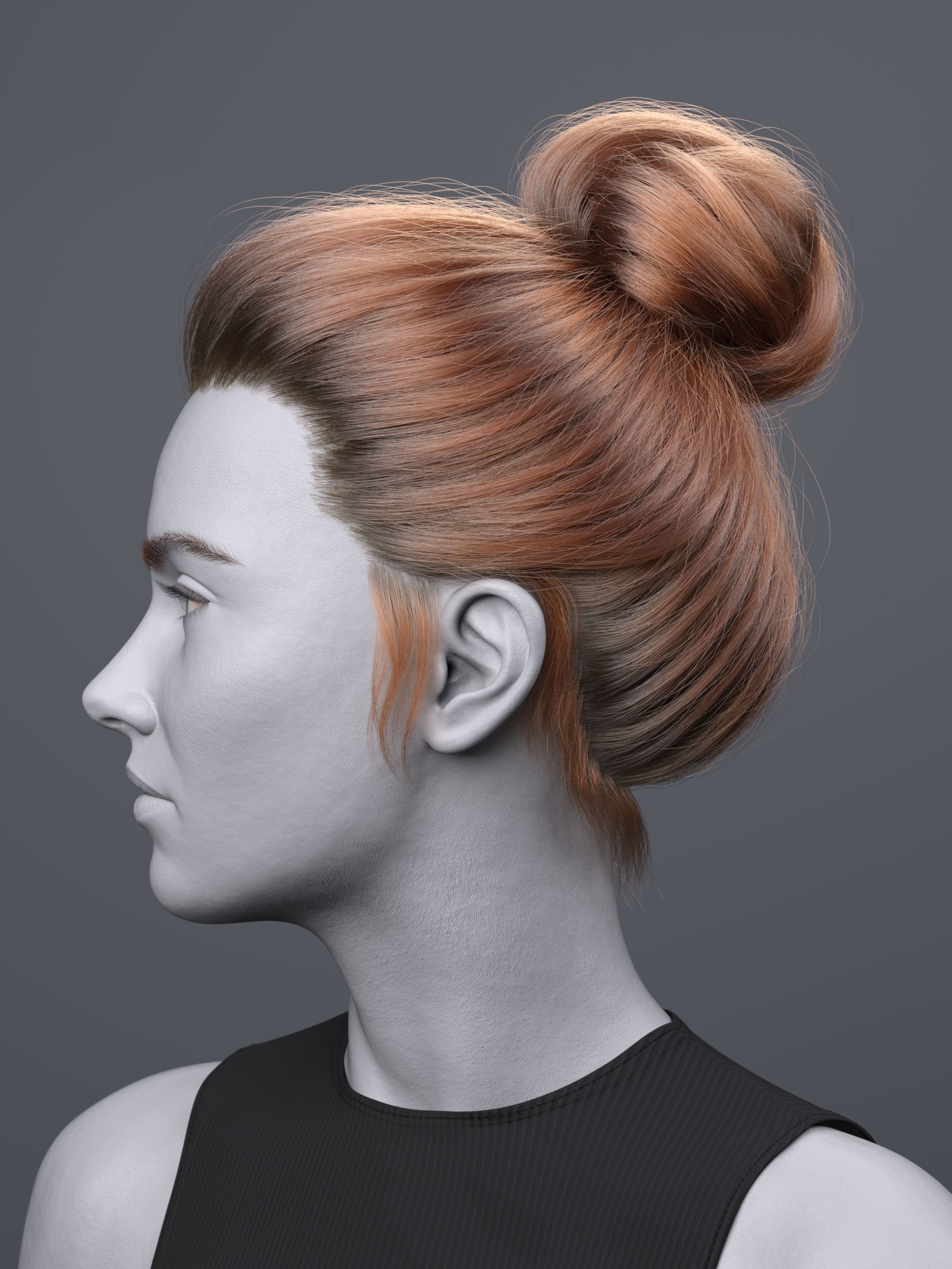 dForce FV Knot Updo Hair for Genesis 9 | Daz 3D