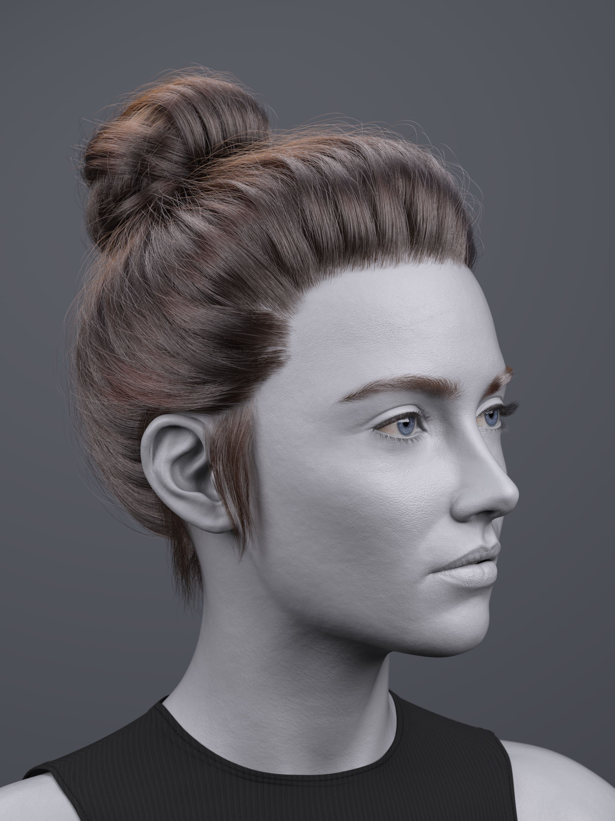 dForce FV Knot Updo Hair for Genesis 9 | Daz 3D