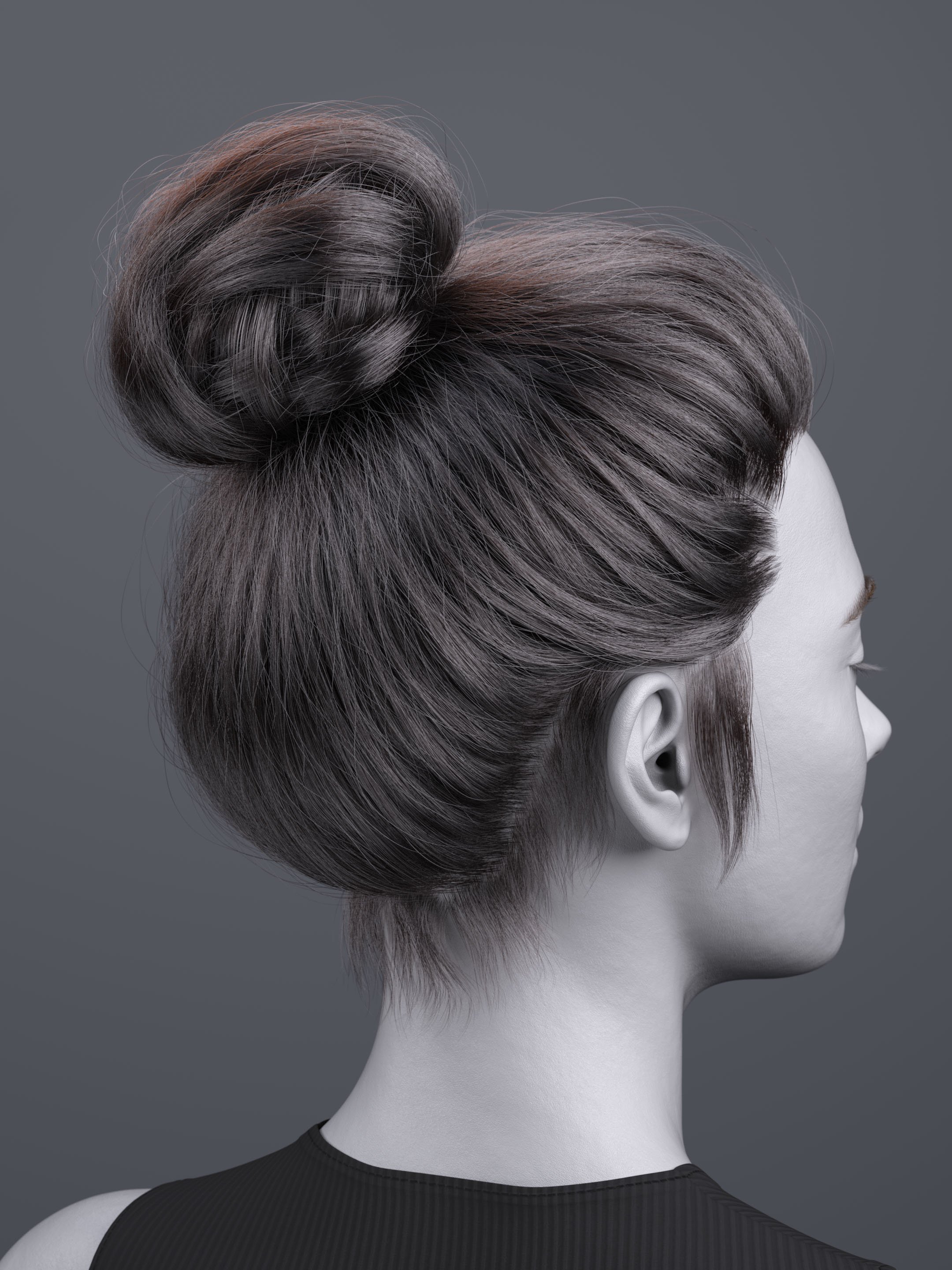 dForce FV Knot Updo Hair for Genesis 9 | Daz 3D
