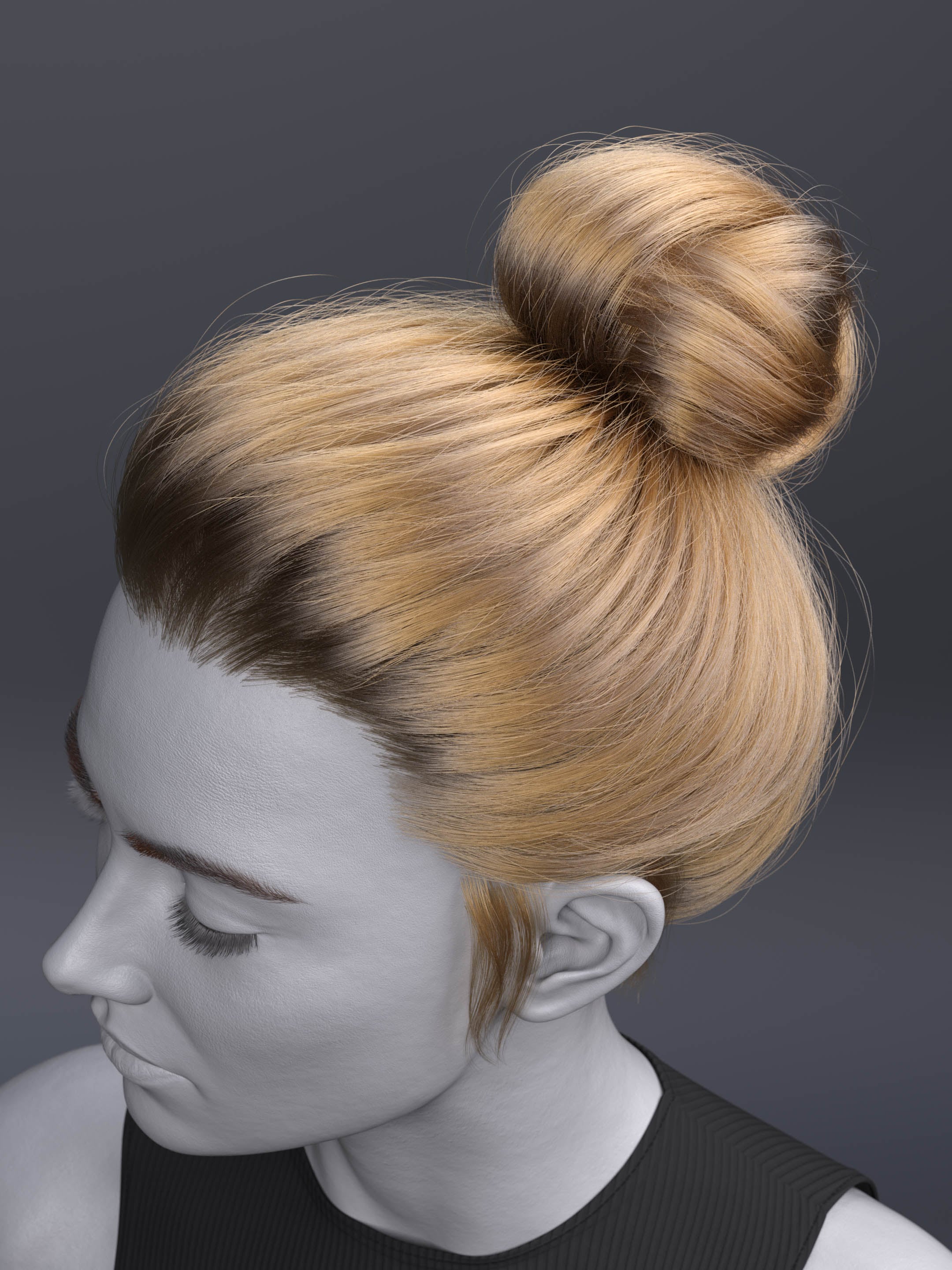 dForce FV Knot Updo Hair for Genesis 9 | Daz 3D