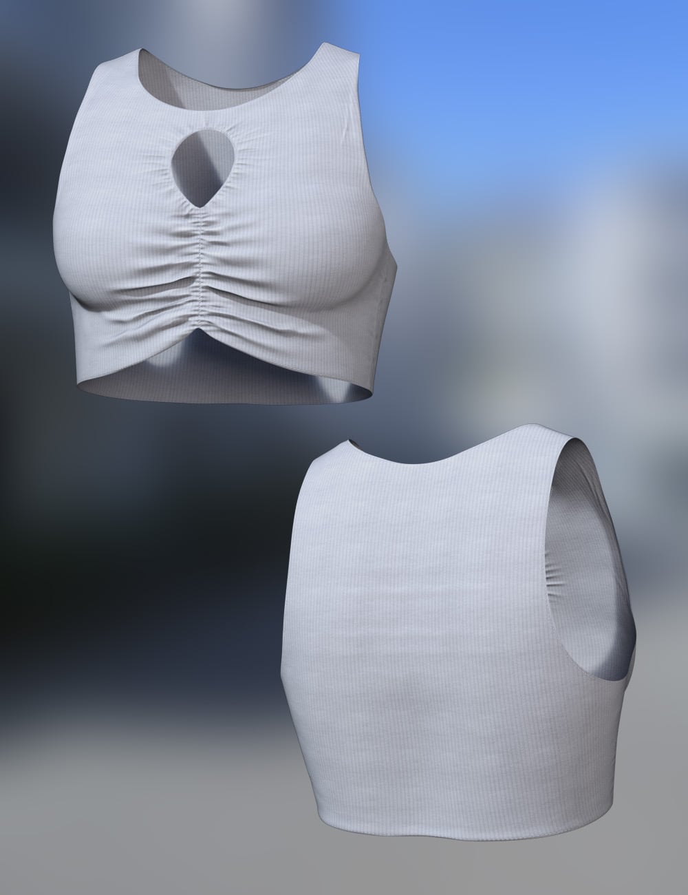dForce Ruched Midriff Tank for Genesis 9 | Daz 3D