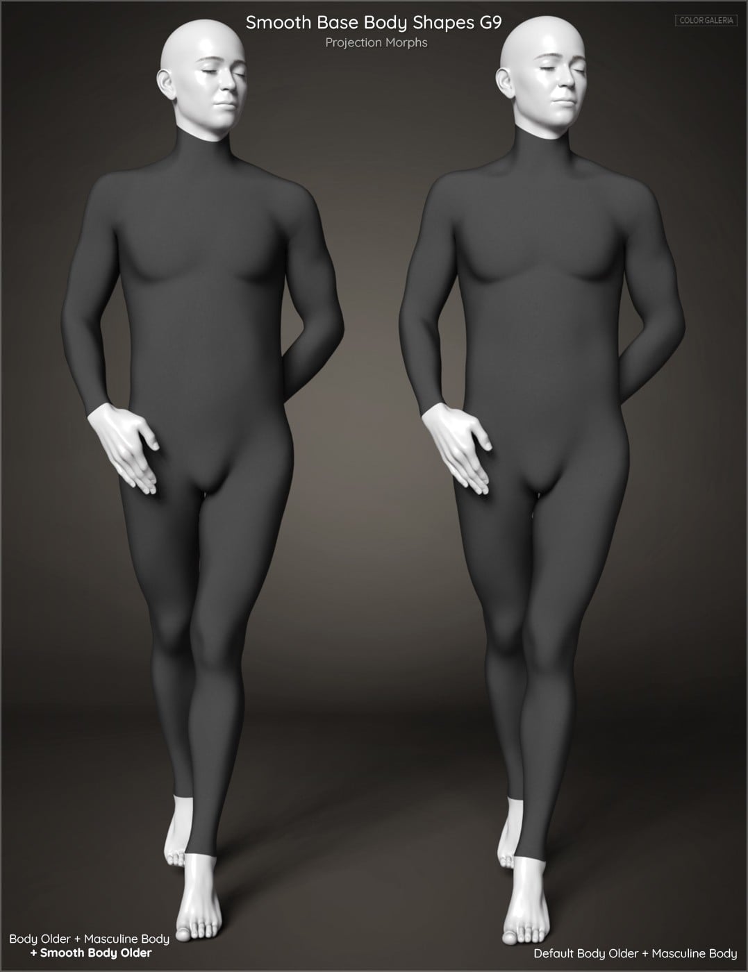 CGI Smooth Base Body Shapes for Genesis 9 | Daz 3D