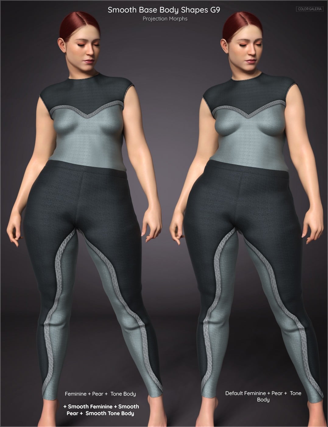 CGI Smooth Base Body Shapes for Genesis 9 | Daz 3D