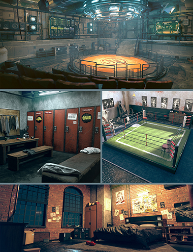 Underground Fighting Scenes Bundle | Daz 3D