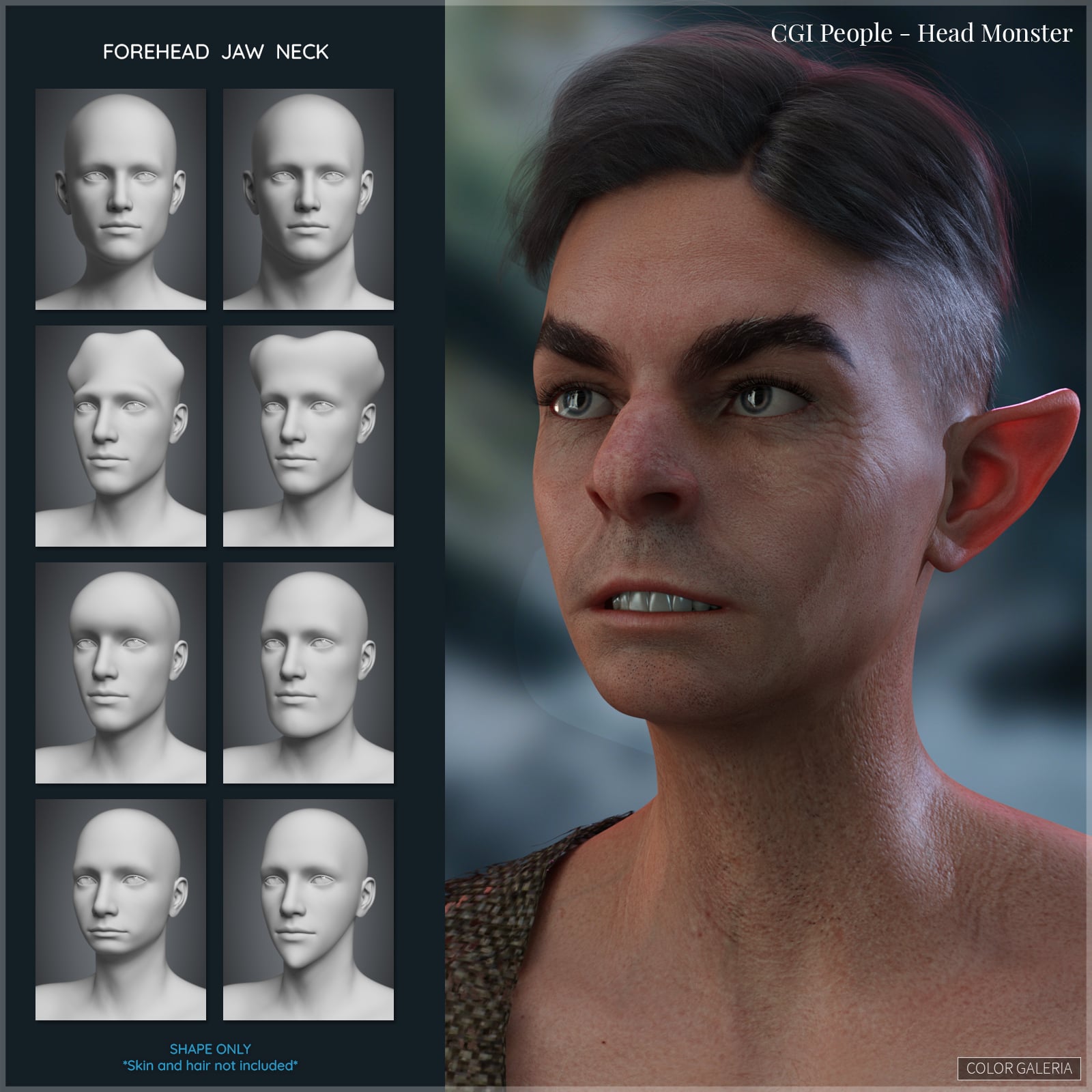 CGI People - Head Monster for G8M & G8.1M V01 | Daz 3D