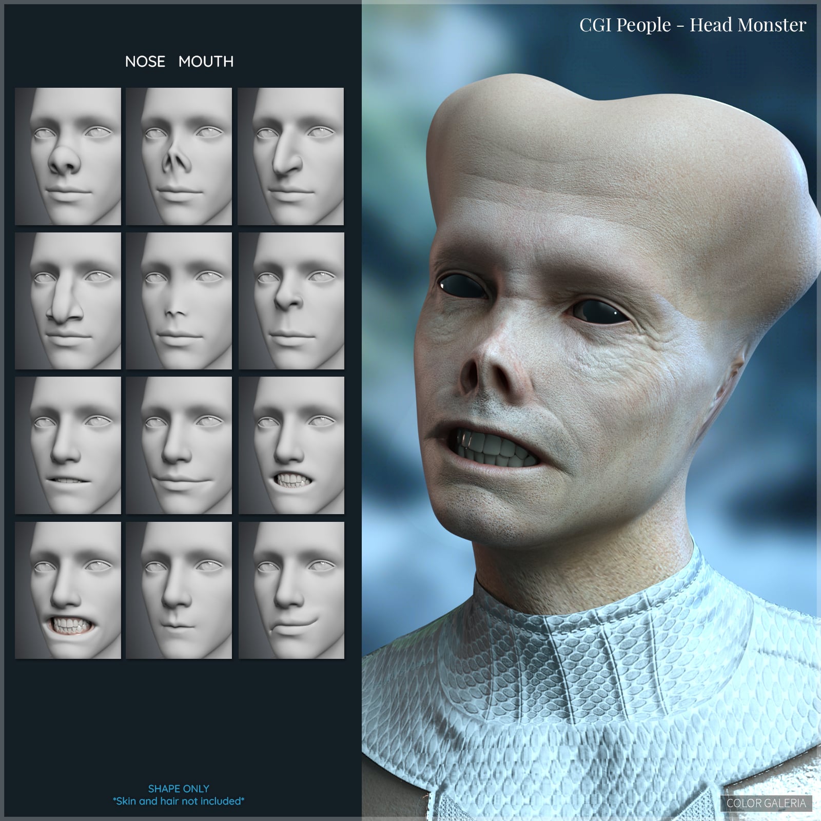 CGI People - Head Monster for G8M & G8.1M V01 | Daz 3D