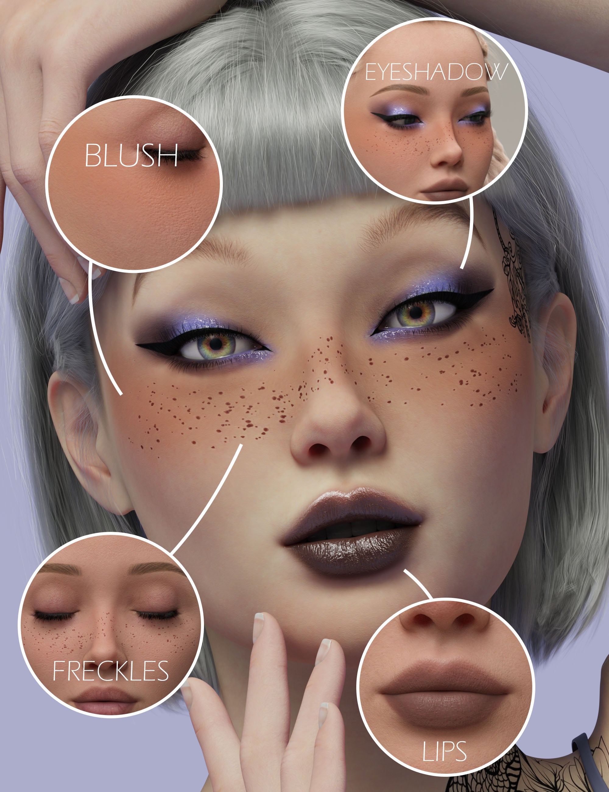 Venom Bloom LIE Makeup for Genesis 9 & Poses for Genesis 9 and 8 Female ...