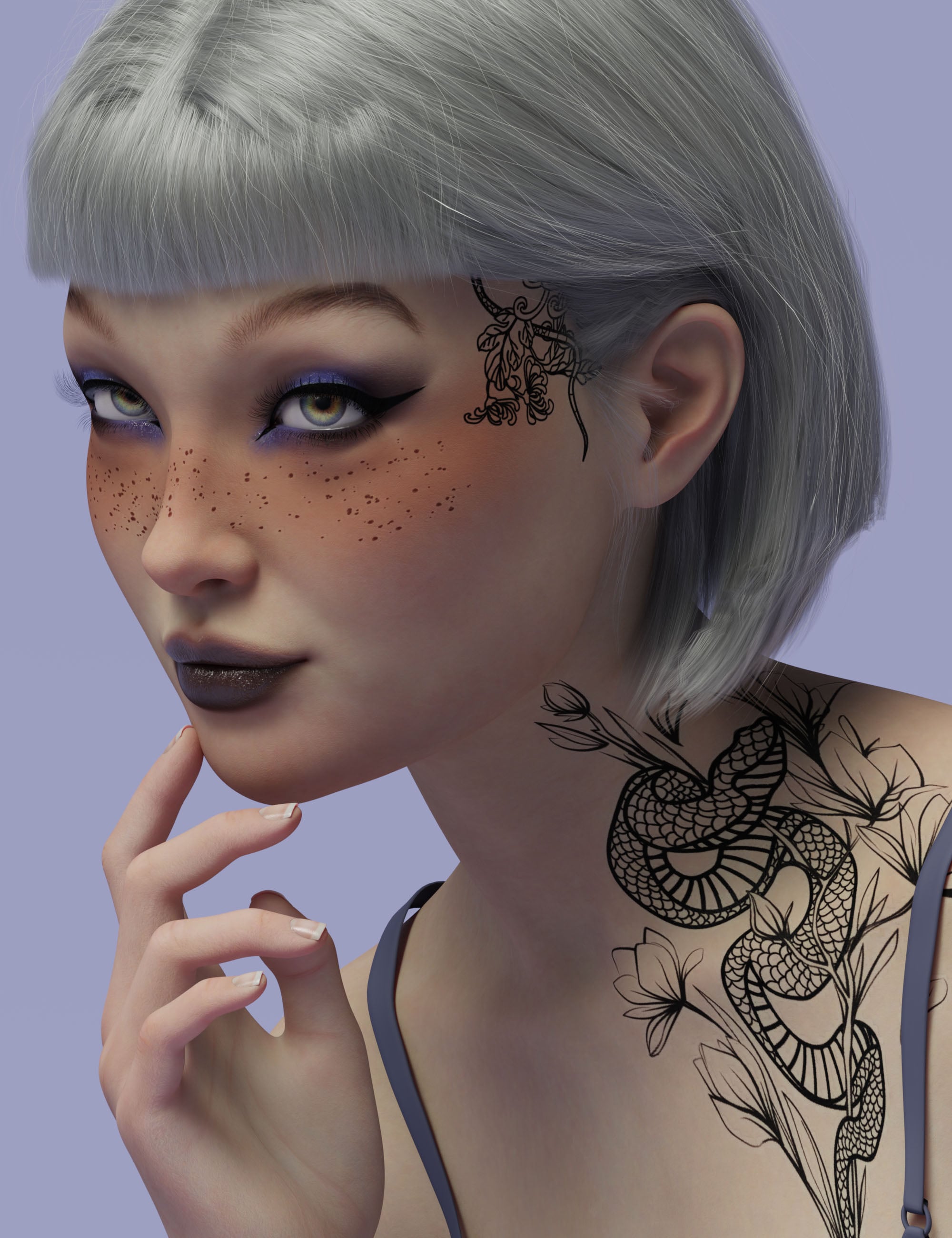 Venom Bloom LIE Makeup for Genesis 9 & Poses for Genesis 9 and 8 Female ...