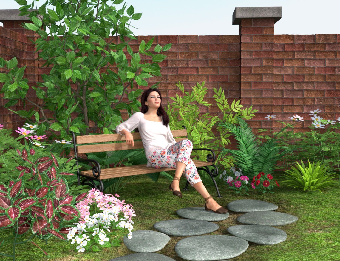 Tree Swing Garden - FilaToon and Iray | Daz 3D