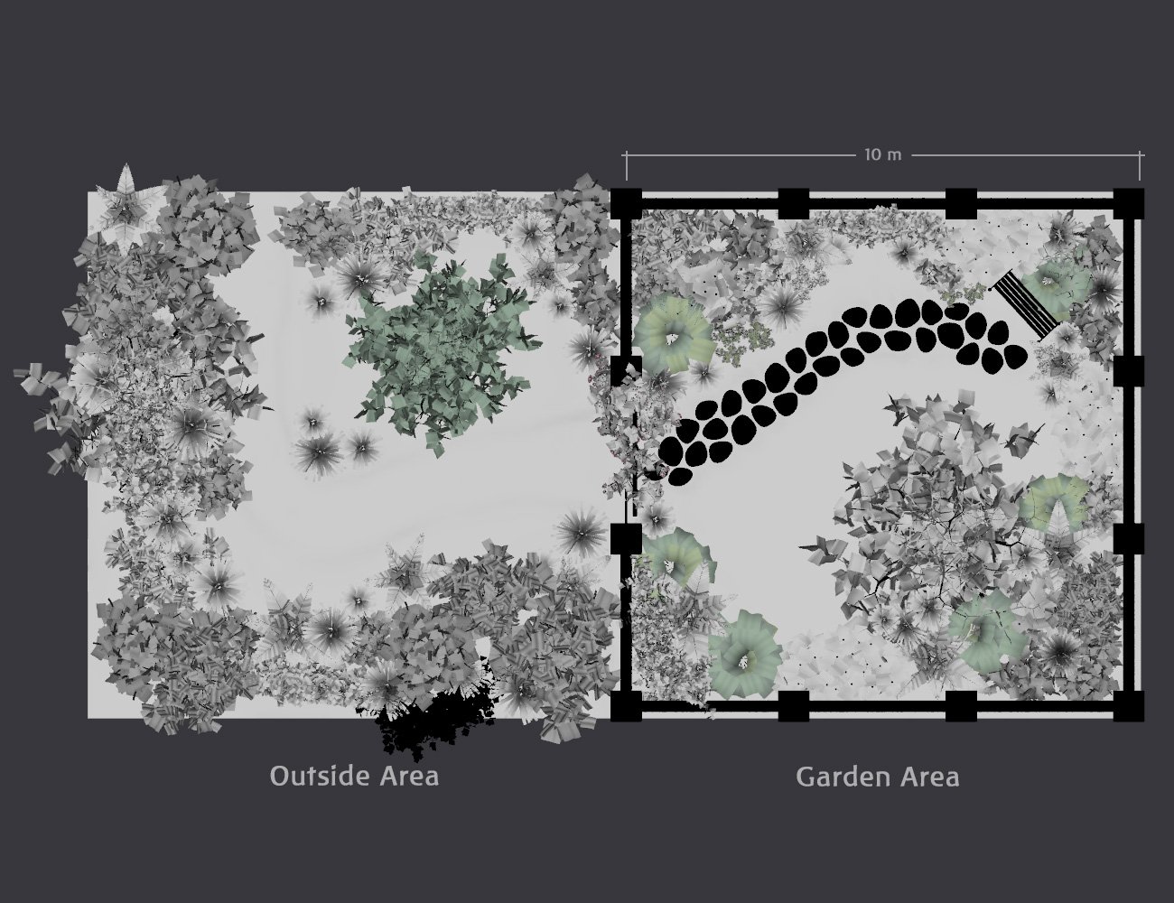 Tree Swing Garden - FilaToon and Iray | Daz 3D