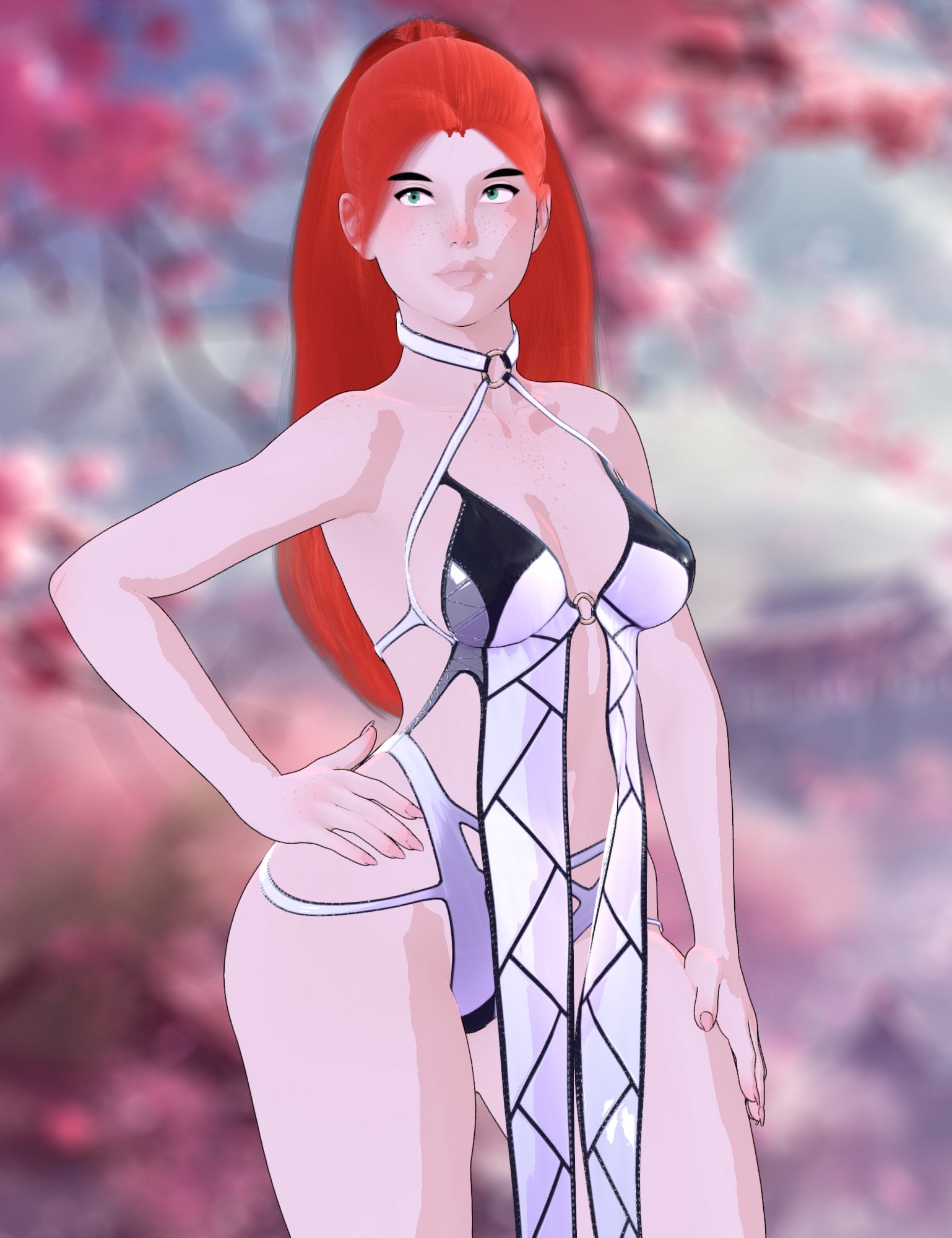 HM dForce Obsidian Veil Bodysuit for Genesis 9 | Daz 3D