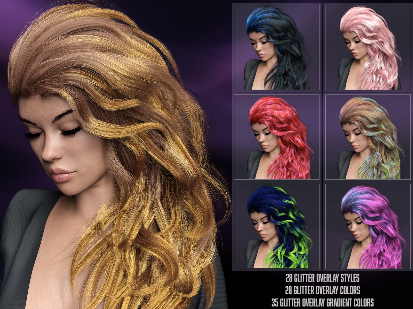 Twizted Complete Hair Shaders 2 | Daz 3D