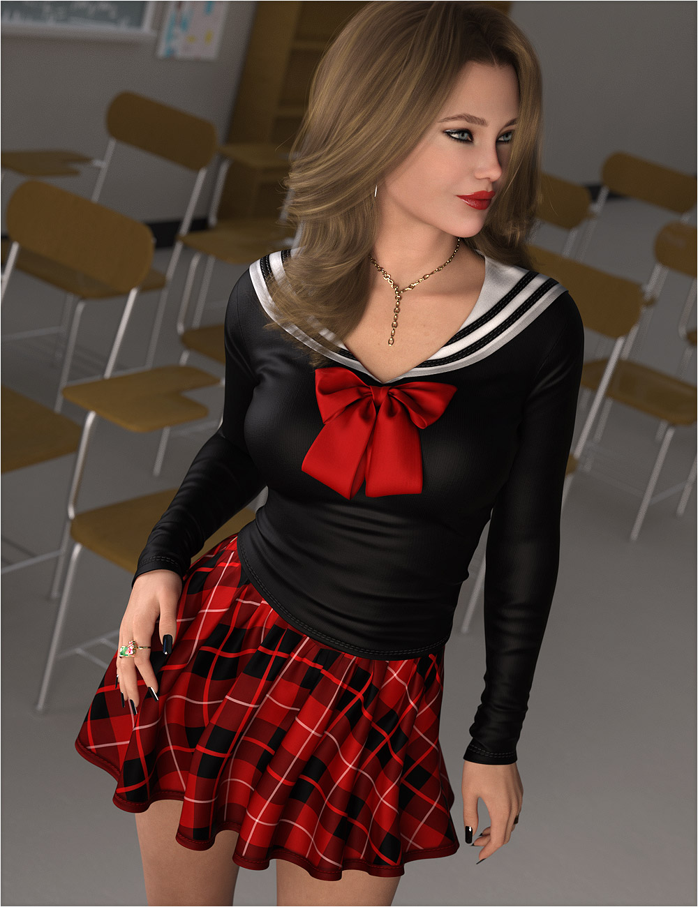 Scholarship Textures for dForce SU School Style Set | Daz 3D