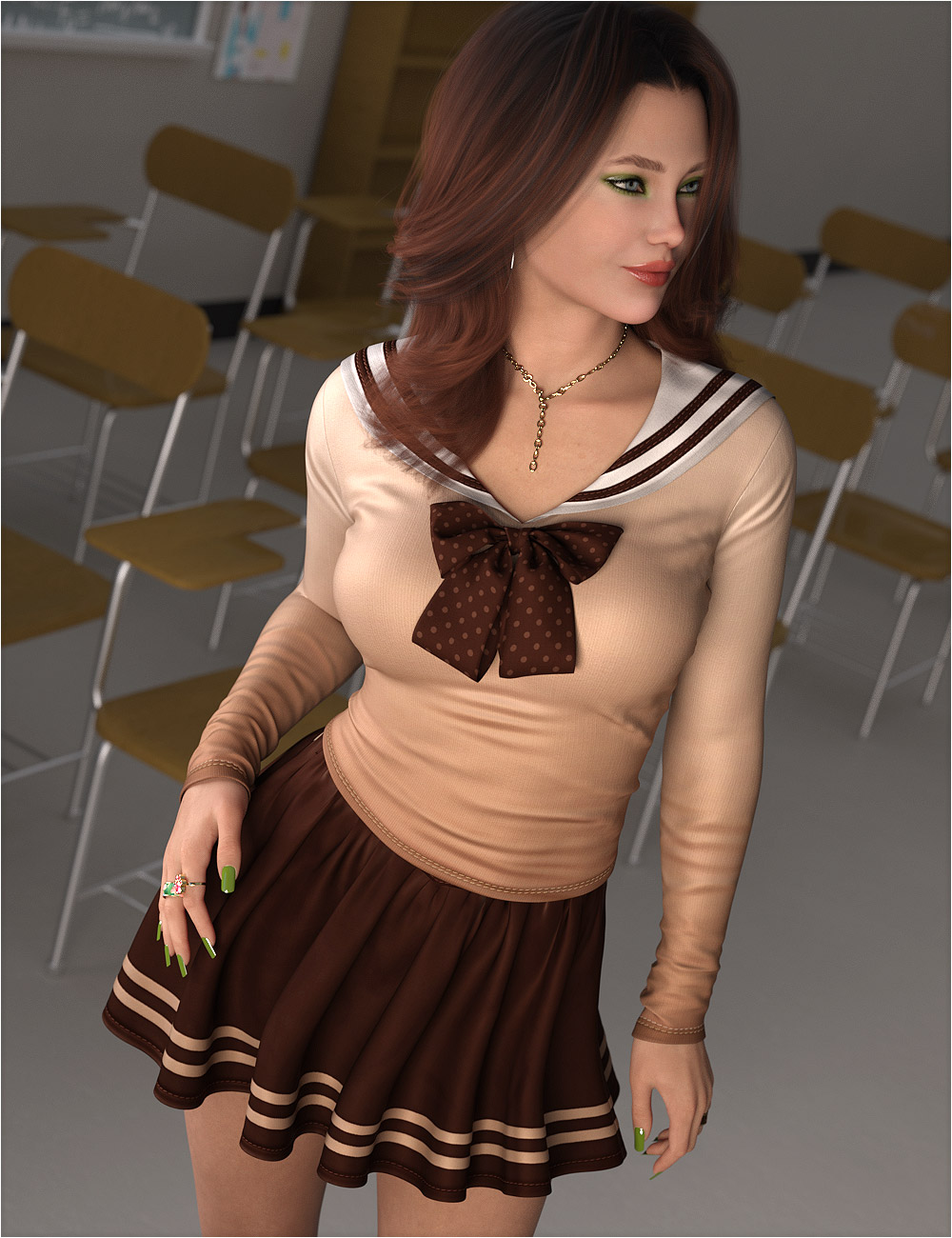 Scholarship Textures for dForce SU School Style Set | Daz 3D