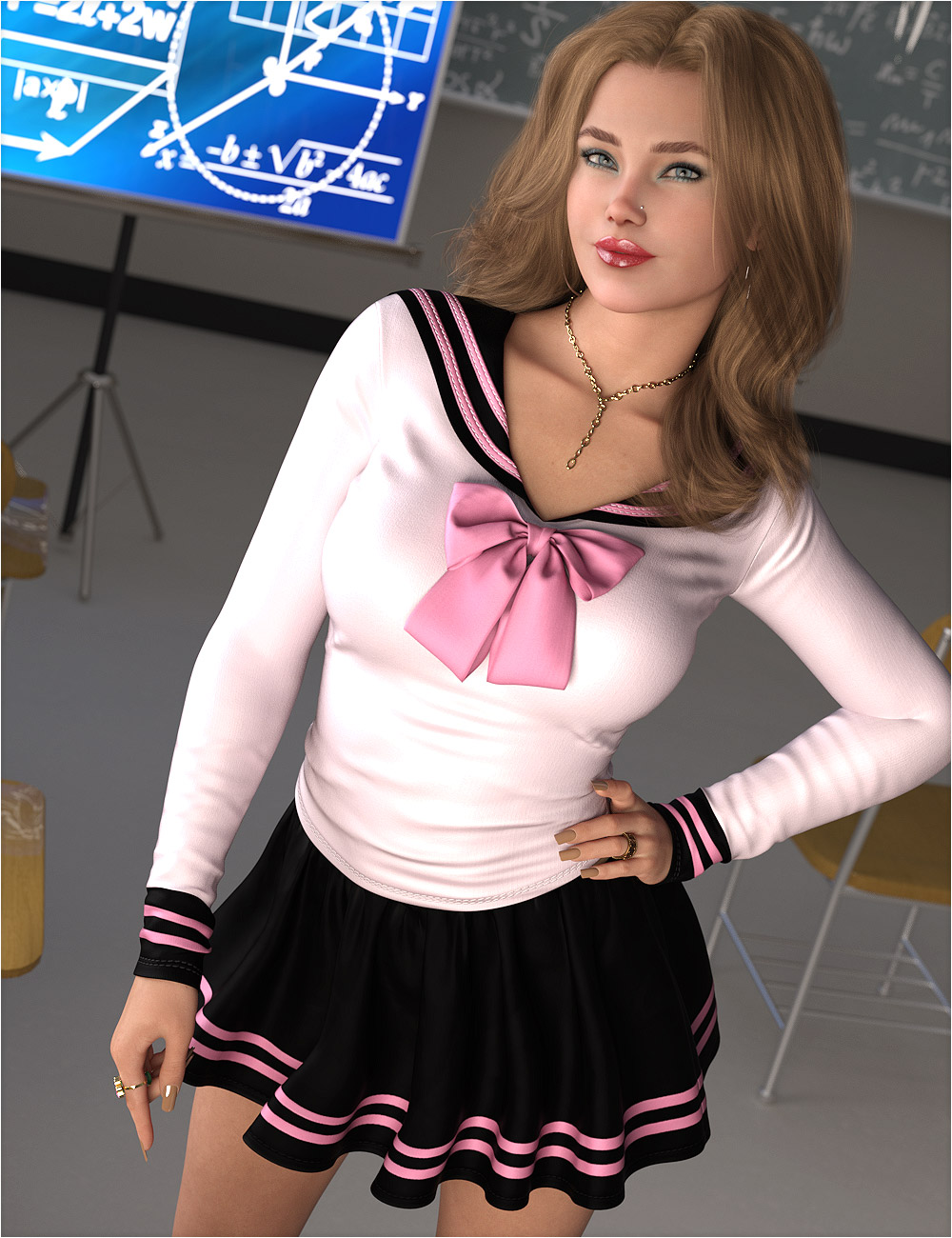 Scholarship Textures for dForce SU School Style Set | Daz 3D