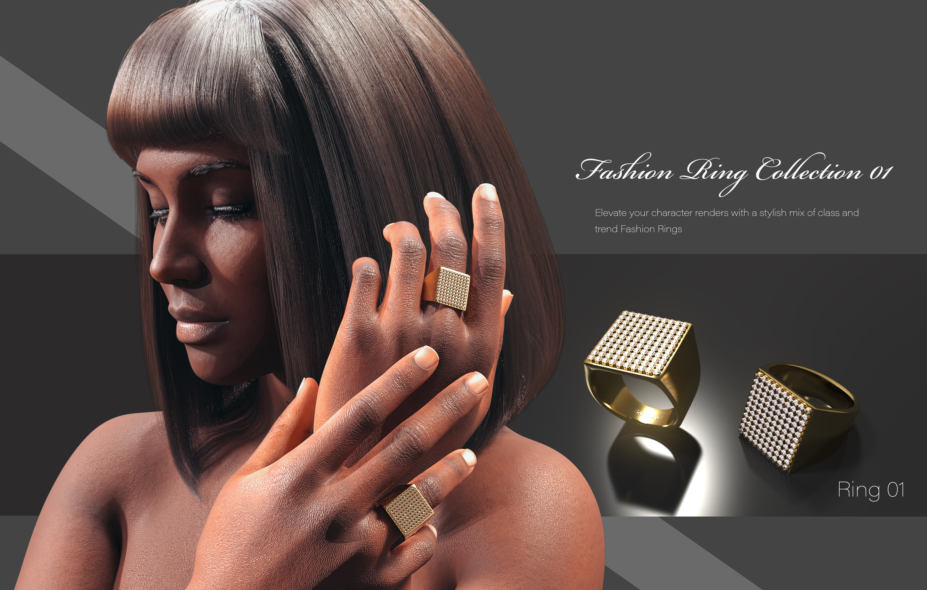 Fashion Ring Collection 01 | Daz 3D