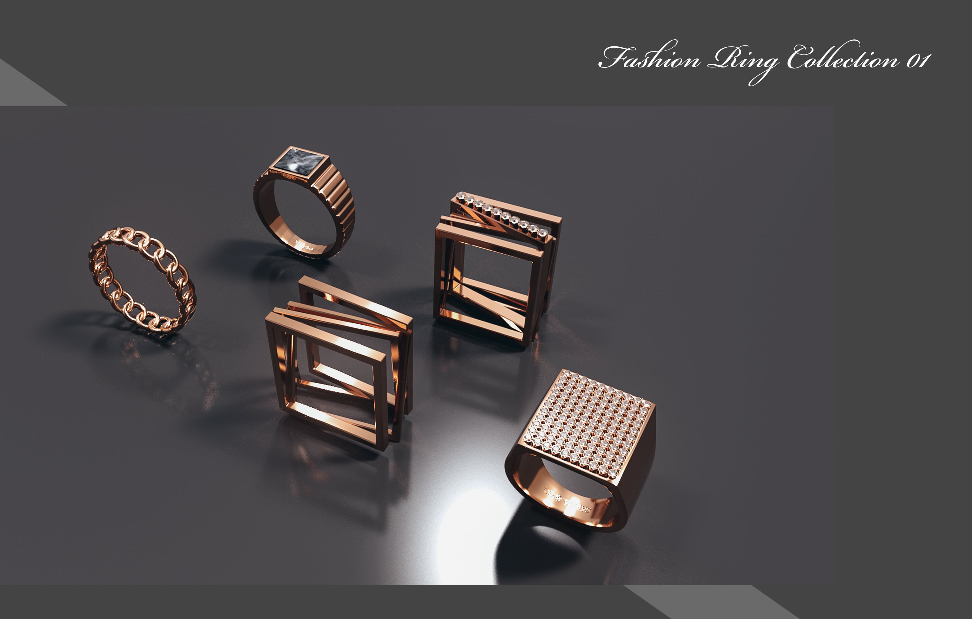 Fashion Ring Collection 01 | Daz 3D