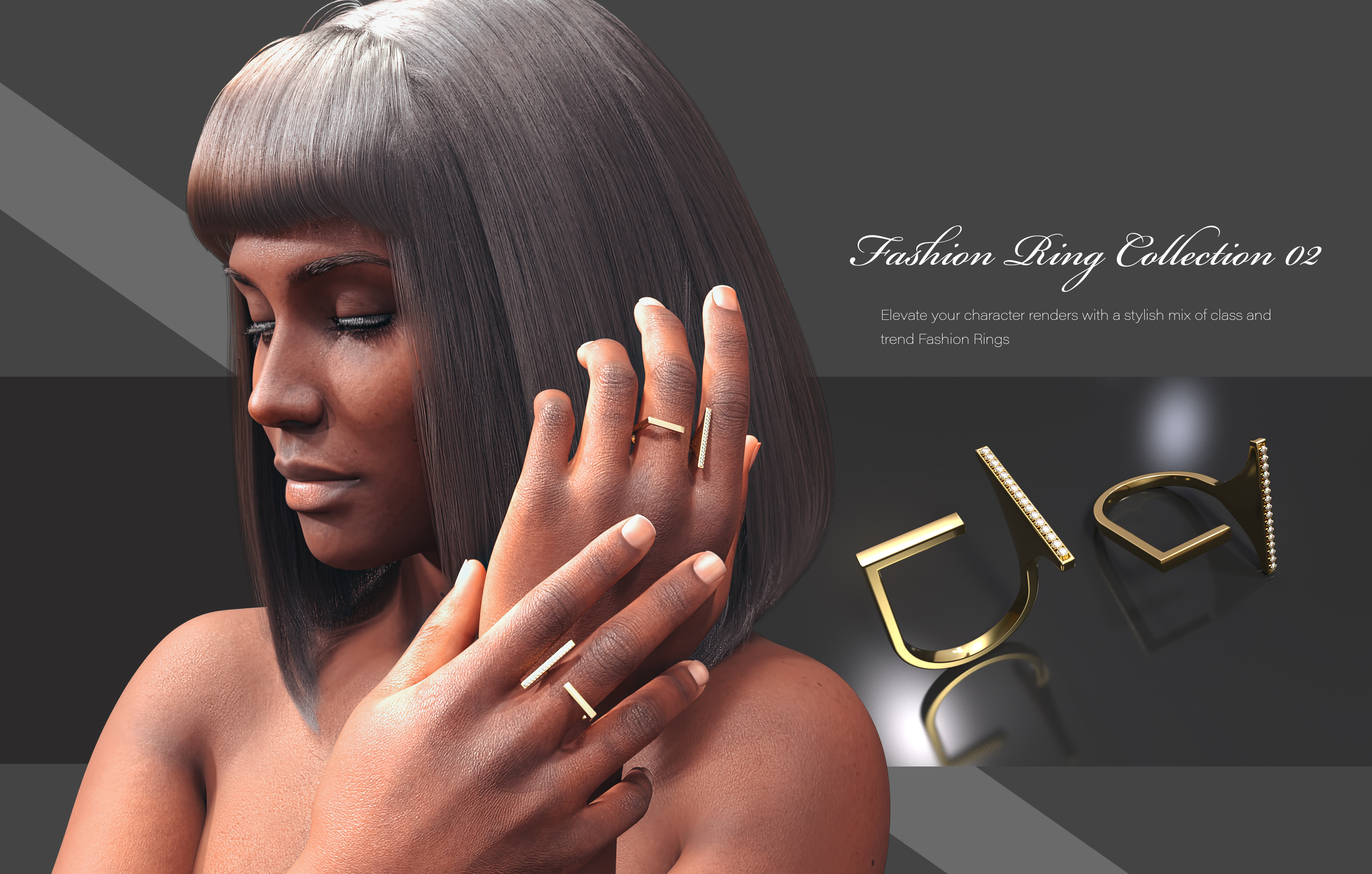 Fashion Ring Collection 02 | Daz 3D