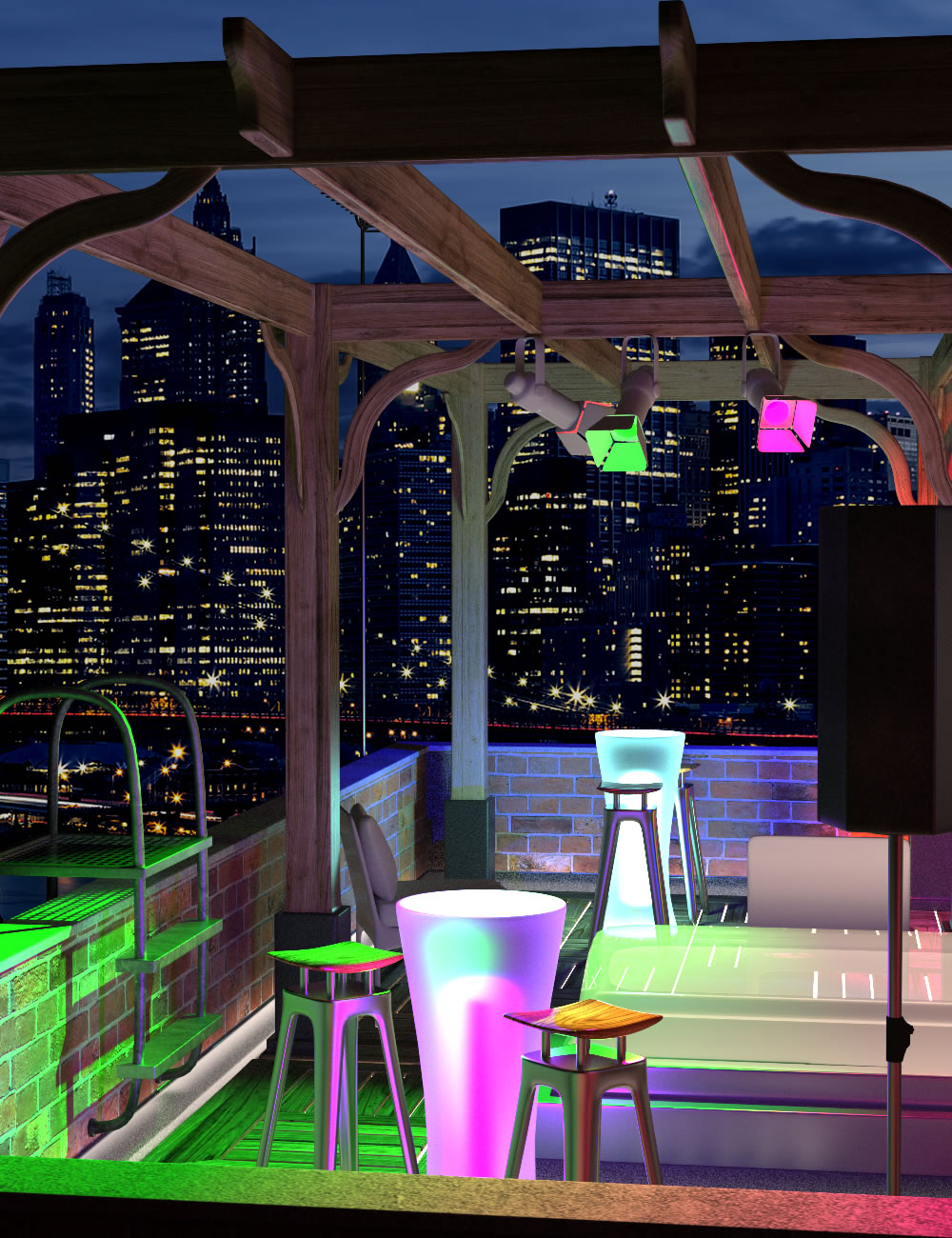 Rooftop Dance Club | Daz 3D