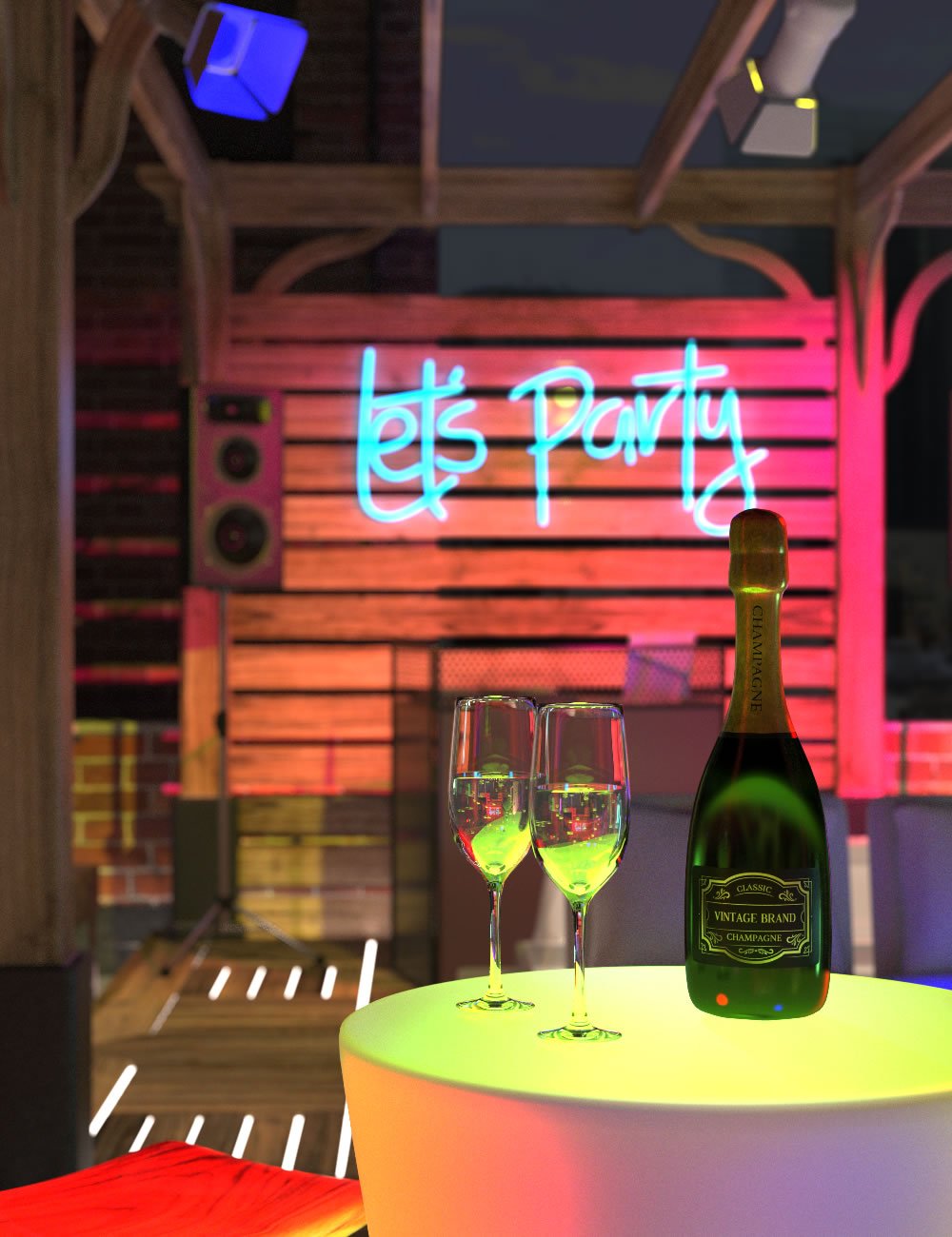 Rooftop Dance Club | Daz 3D