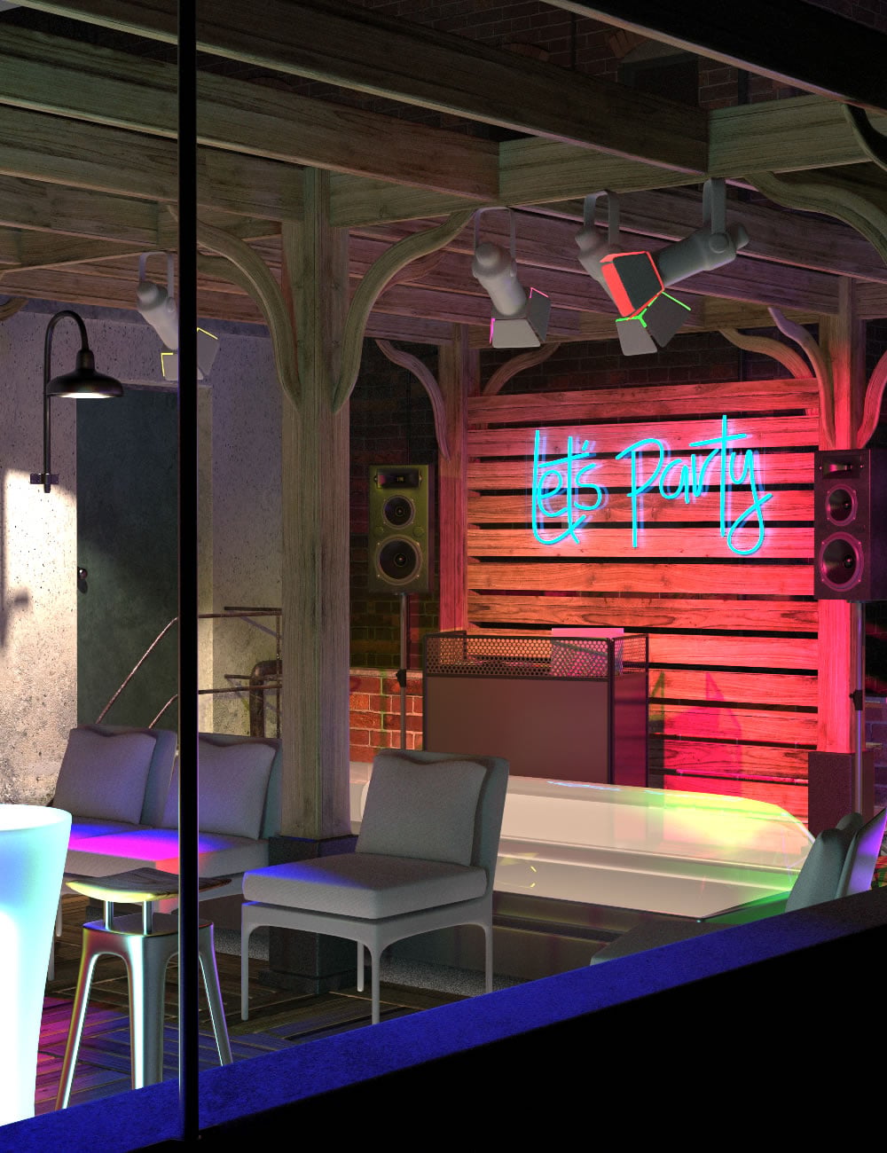 Rooftop Dance Club | Daz 3D