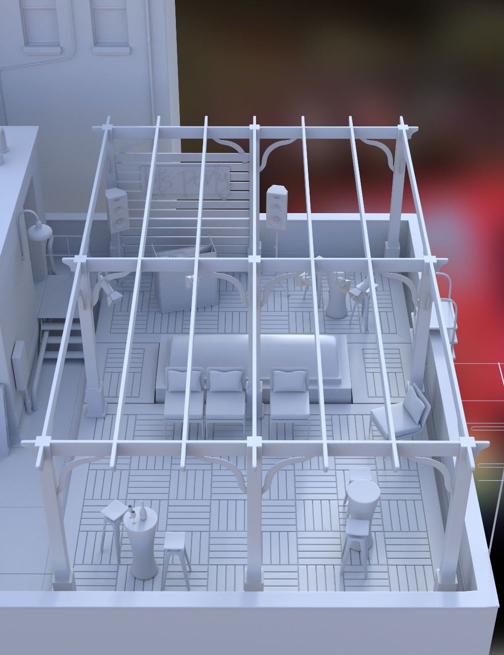 Rooftop Dance Club | Daz 3D