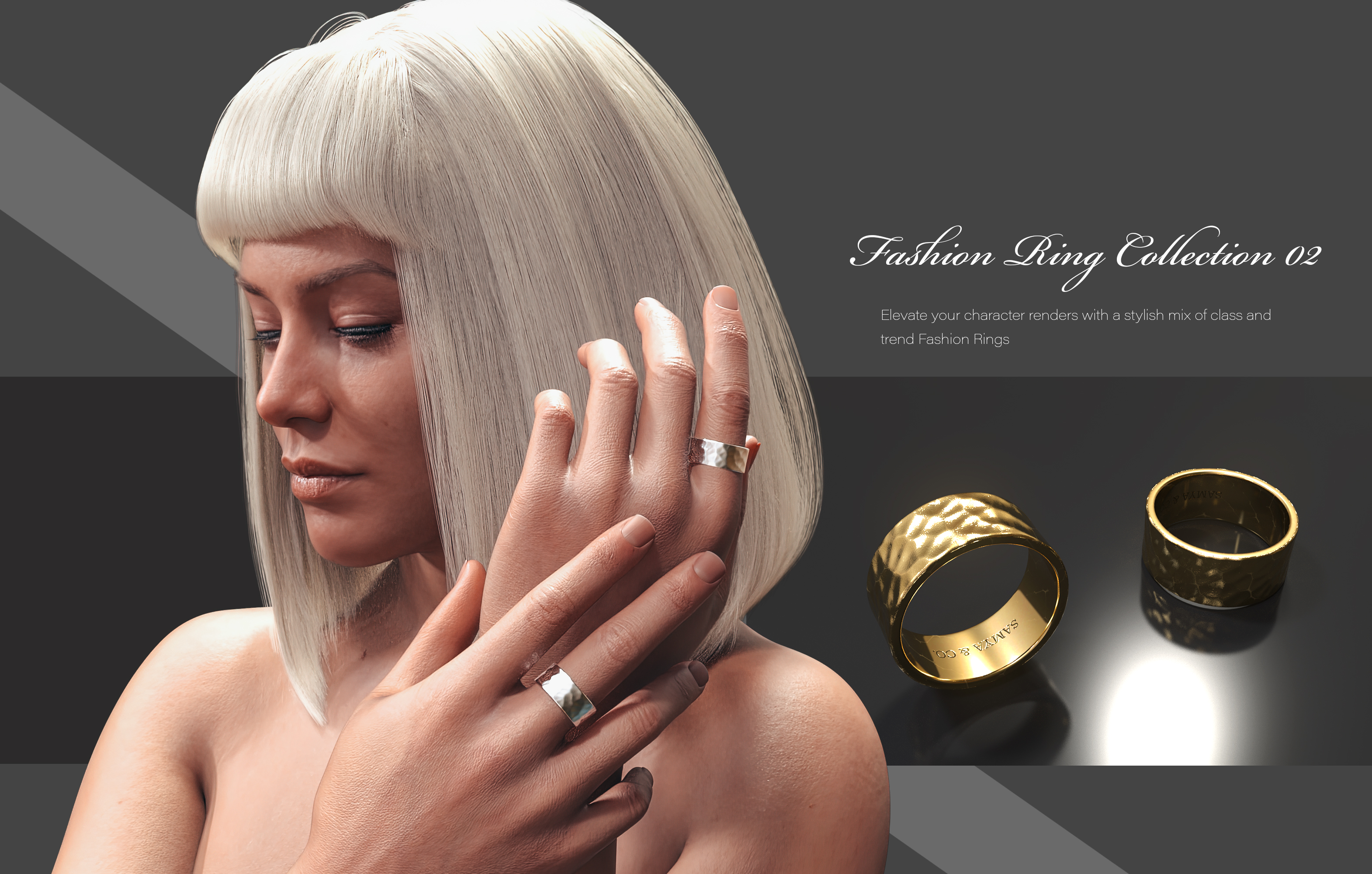 Fashion Ring Bundle 01 | Daz 3D