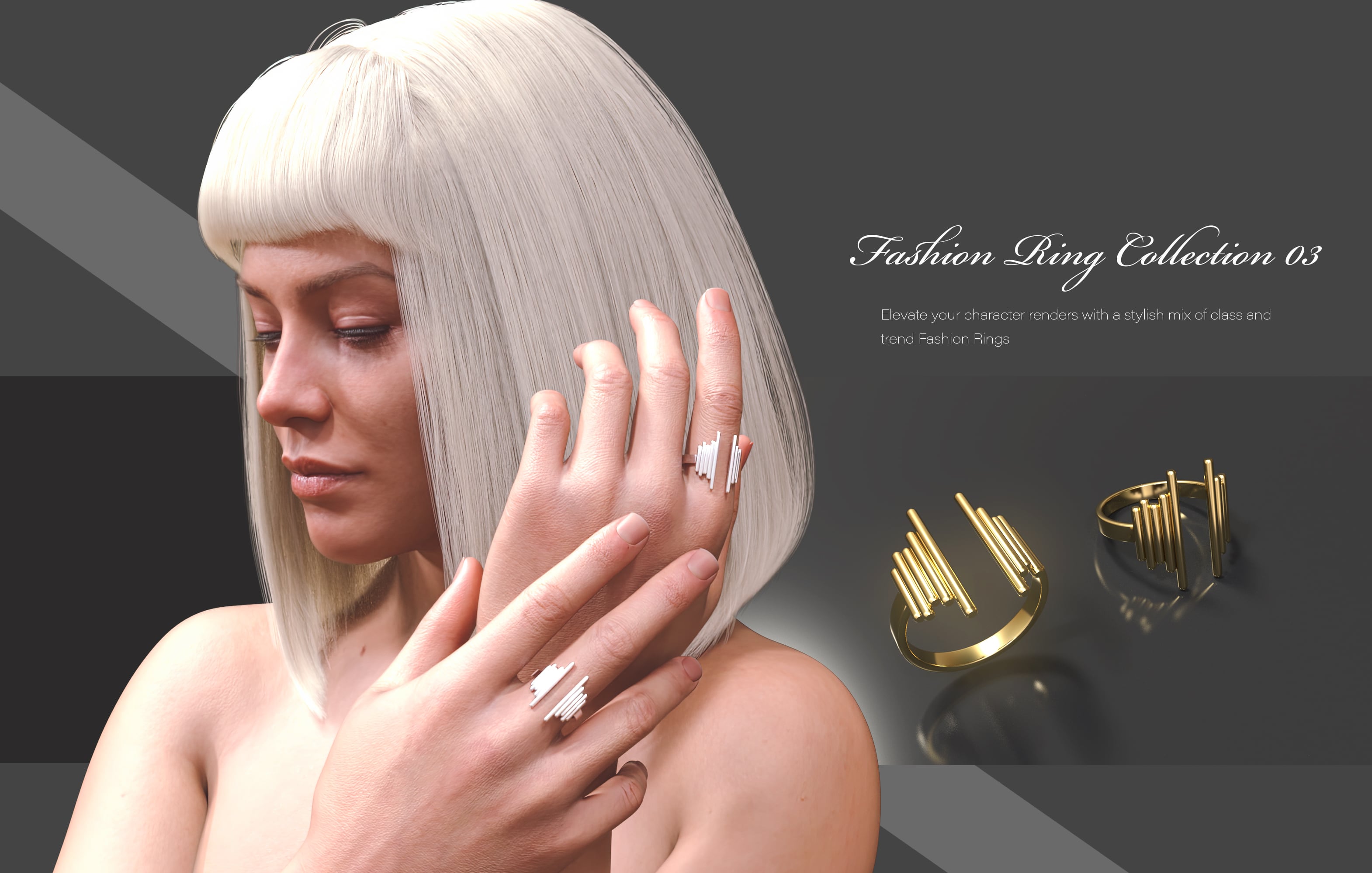 Fashion Ring Bundle 01 | Daz 3D