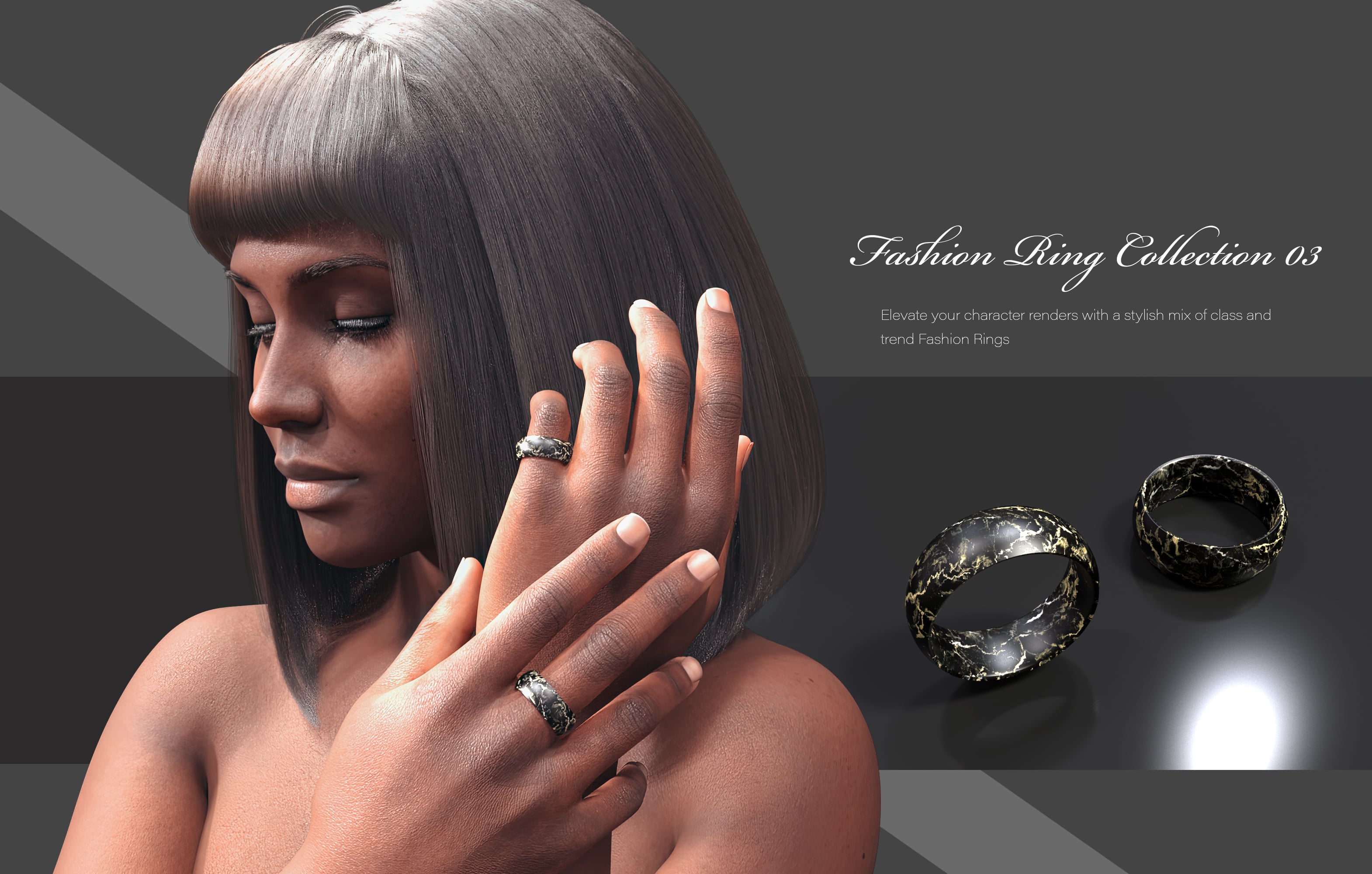 Fashion Ring Bundle 01 | Daz 3D