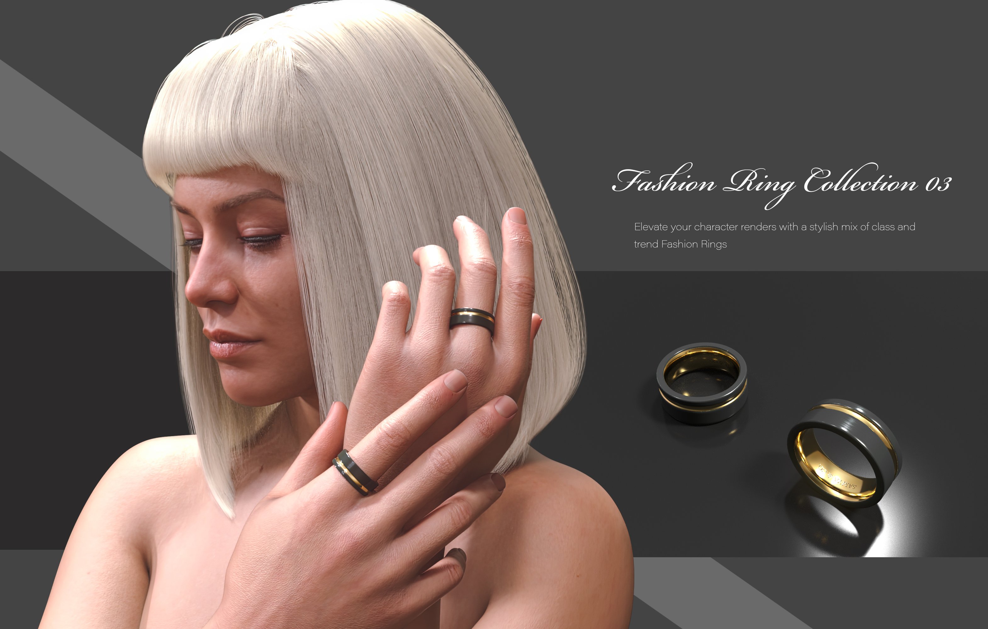 Fashion Ring Bundle 01 | Daz 3D