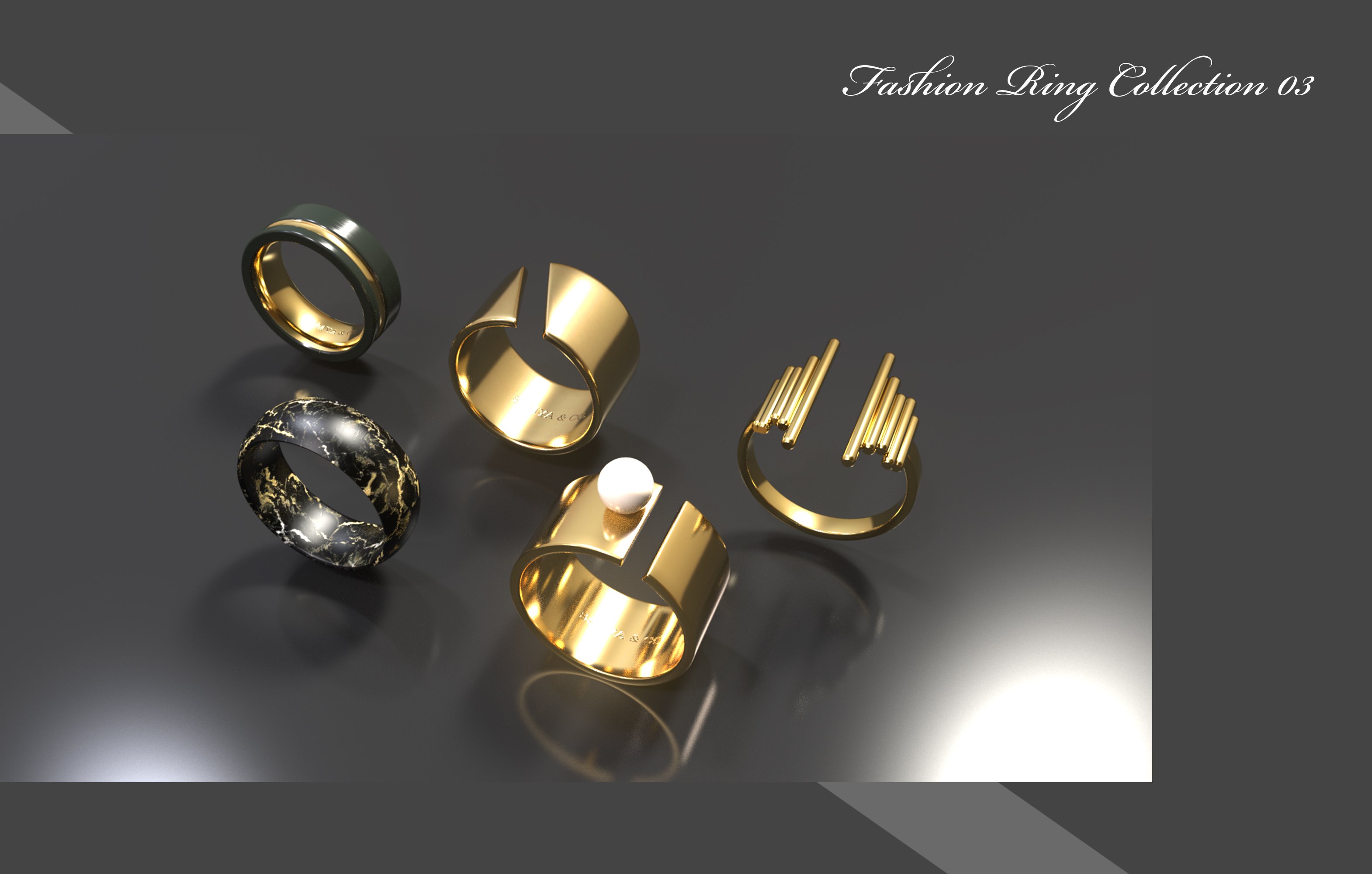 Fashion Ring Bundle 01 | Daz 3D