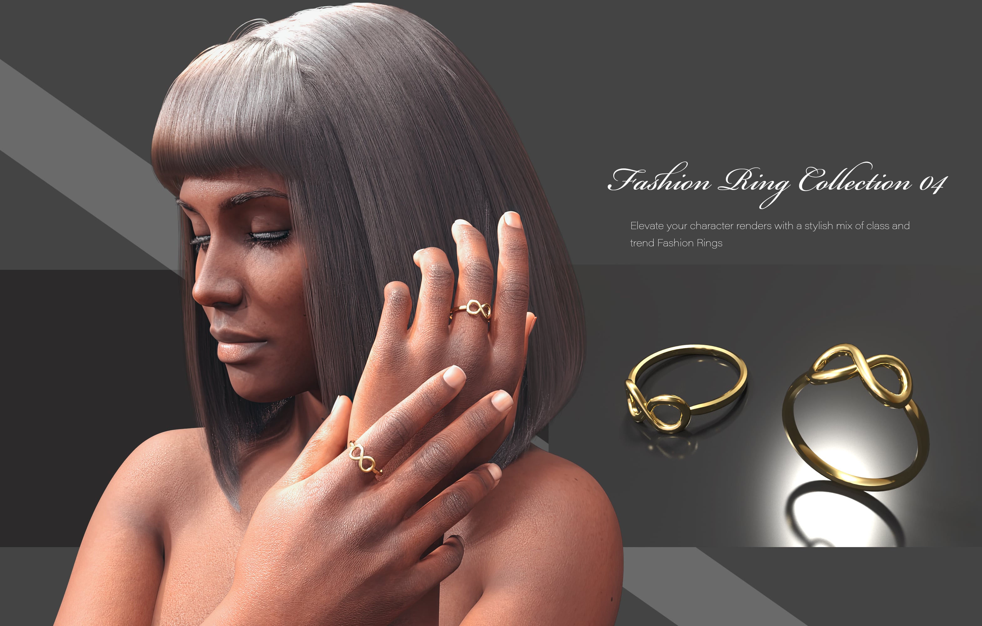 Fashion Ring Bundle 01 | Daz 3D