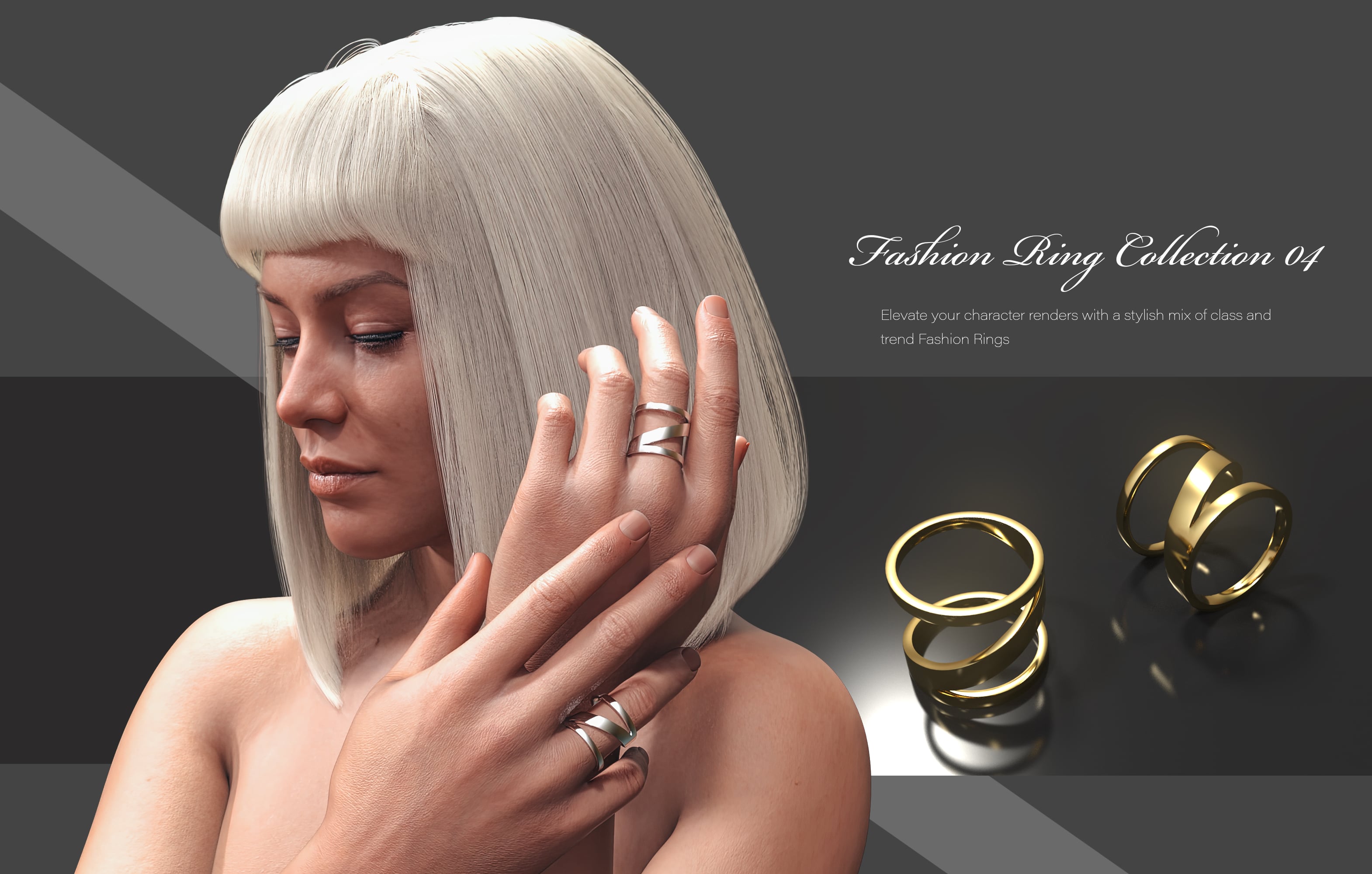 Fashion Ring Bundle 01 | Daz 3D