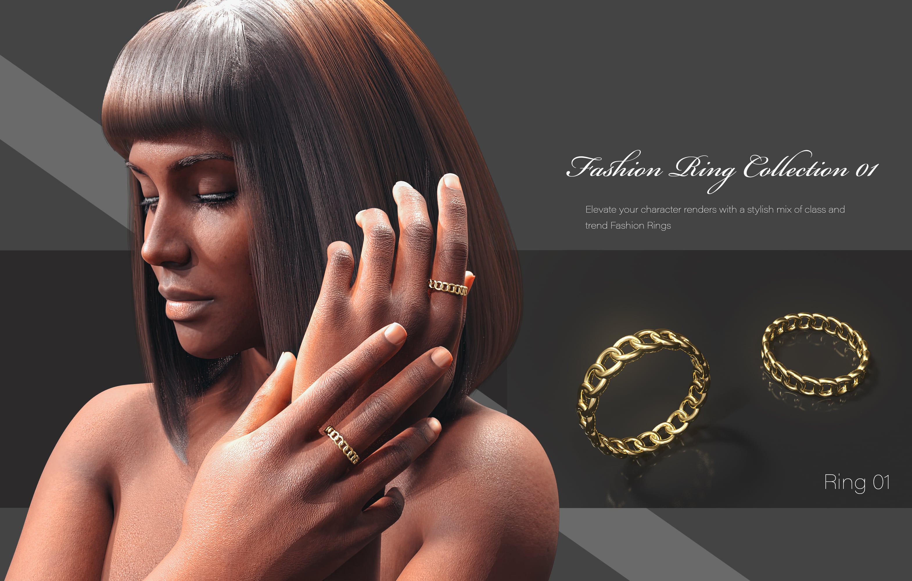 Fashion Ring Bundle 01 | Daz 3D