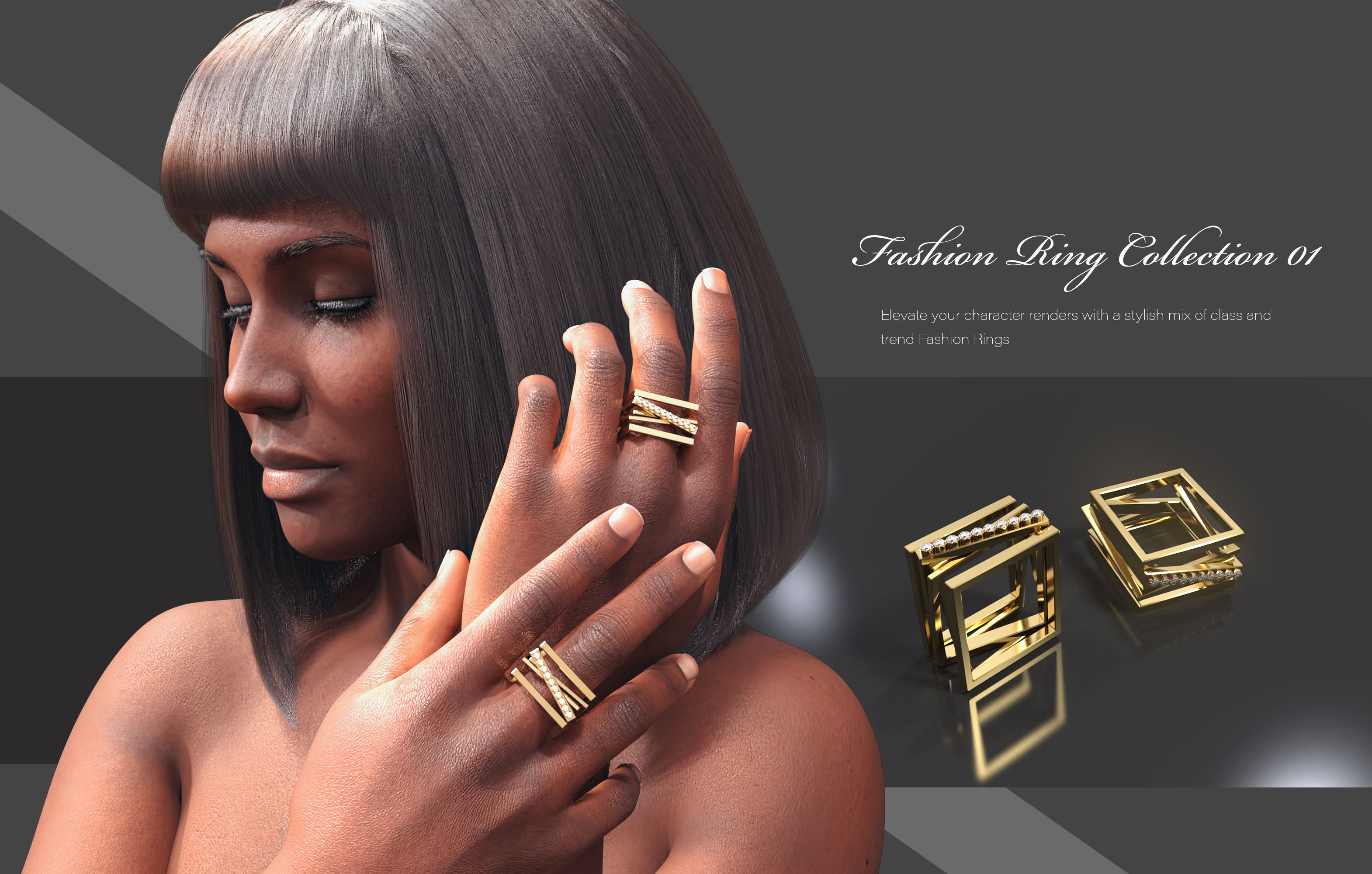 Fashion Ring Bundle 01 | Daz 3D