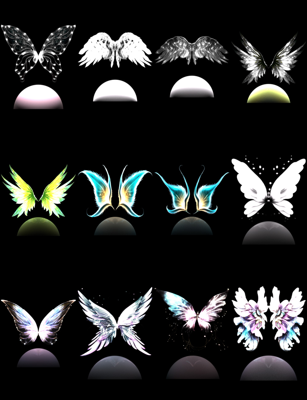 Illuminate for GNBD Wings and Poses | Daz 3D