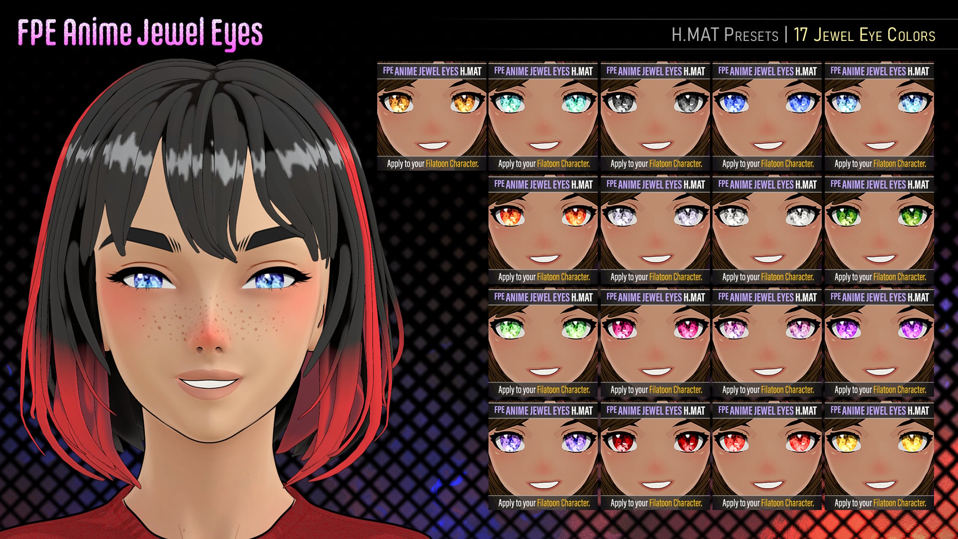 FPE Anime Jewel Eyes for Genesis 9 | Daz 3D