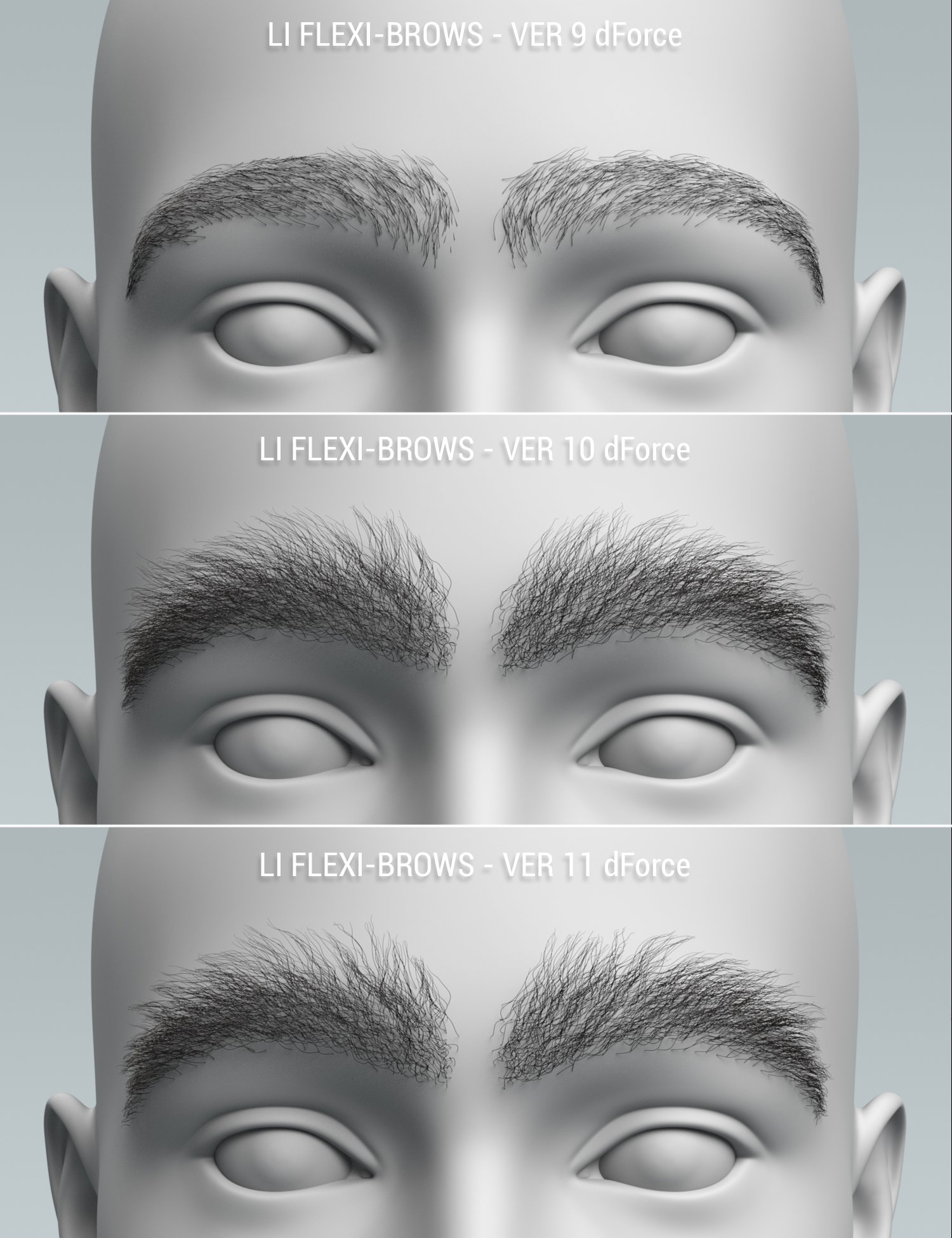 LI Flexi-Brows for Genesis 9 | Daz 3D