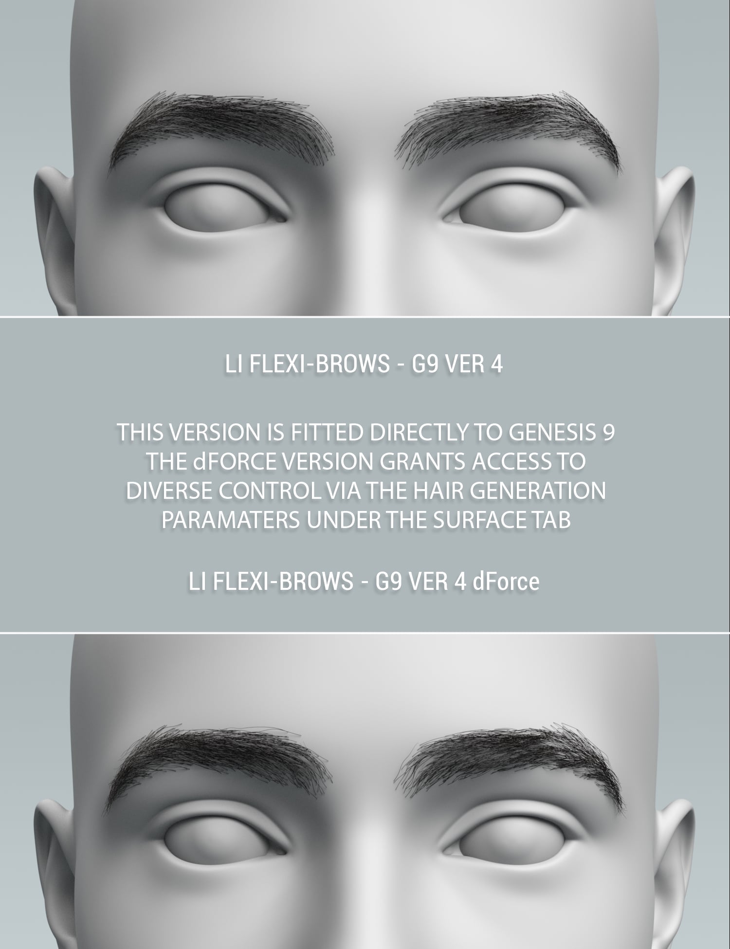 LI Flexi-Brows for Genesis 9 | Daz 3D