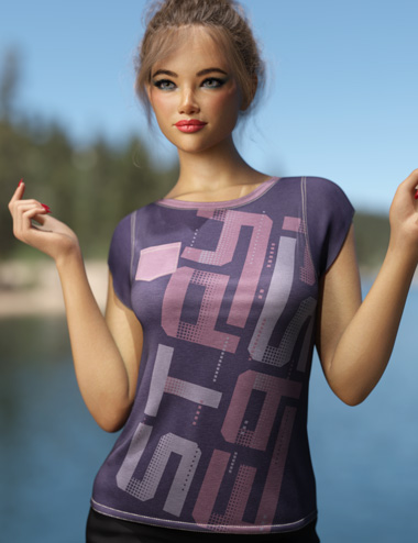 dForce Basic Pocket Tee for Genesis 9 | Daz 3D