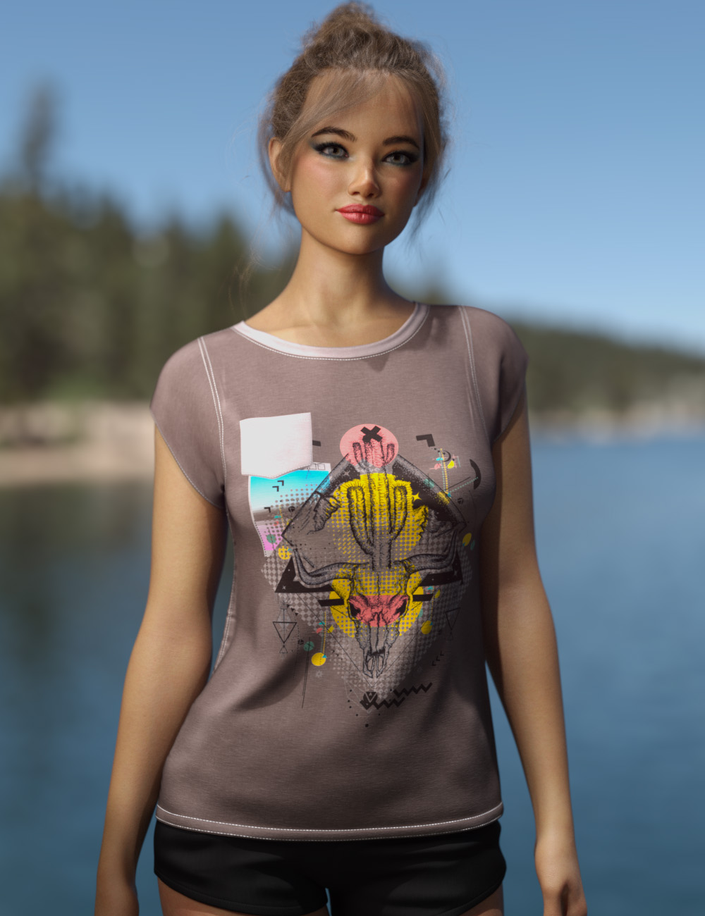 dForce Basic Pocket Tee for Genesis 9 | Daz 3D